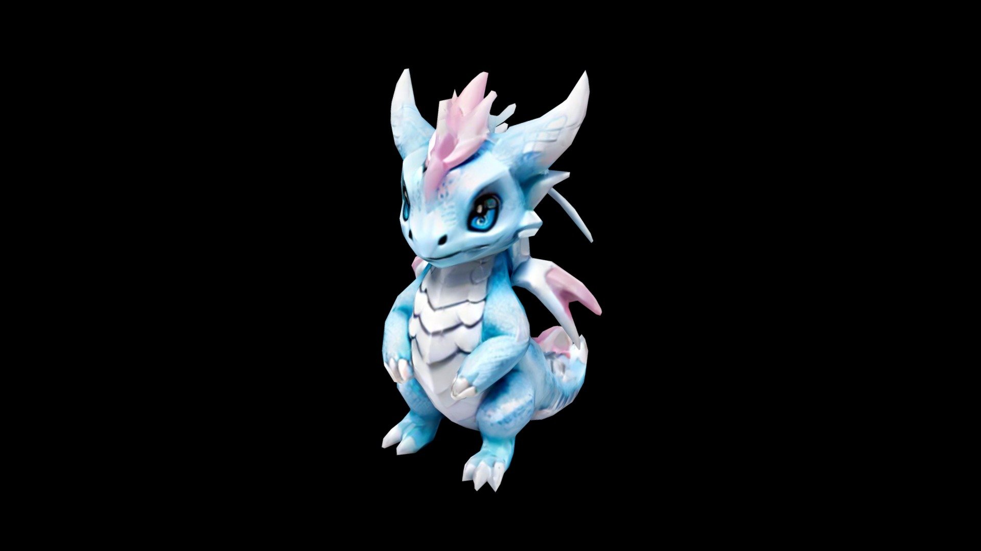 Colorful Toy Creature in Cartoon Style White Azu - Download Free 3D ...