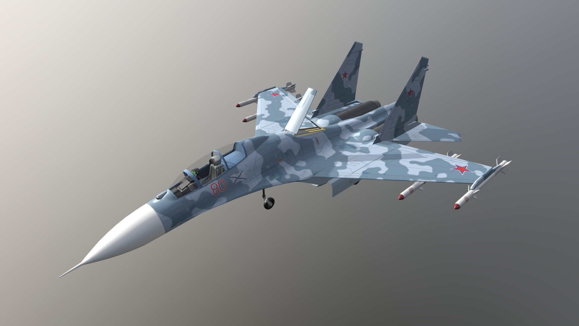 SU-33 - 3D model by 孙嘉谡 (@sunjiasu) [3272fa4] - Sketchfab