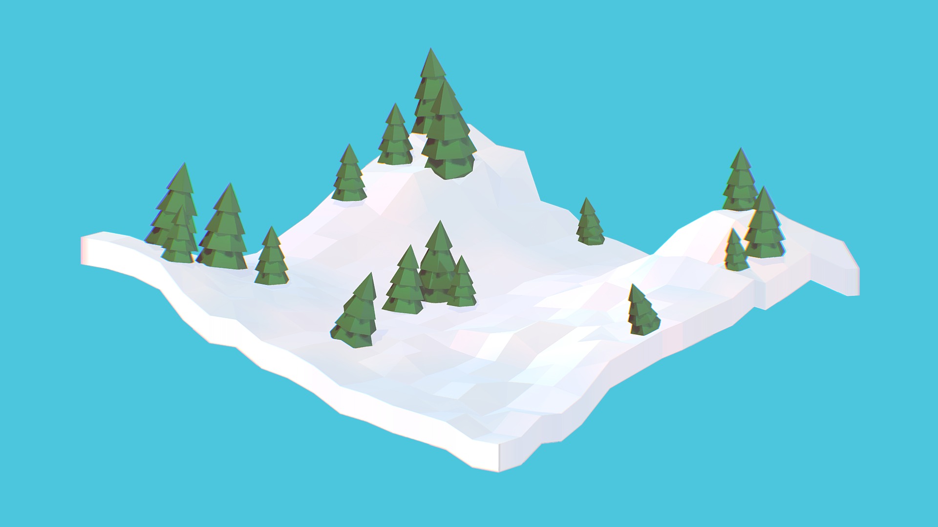 Snowy forest - 3D model by lepraton [32735e0] - Sketchfab