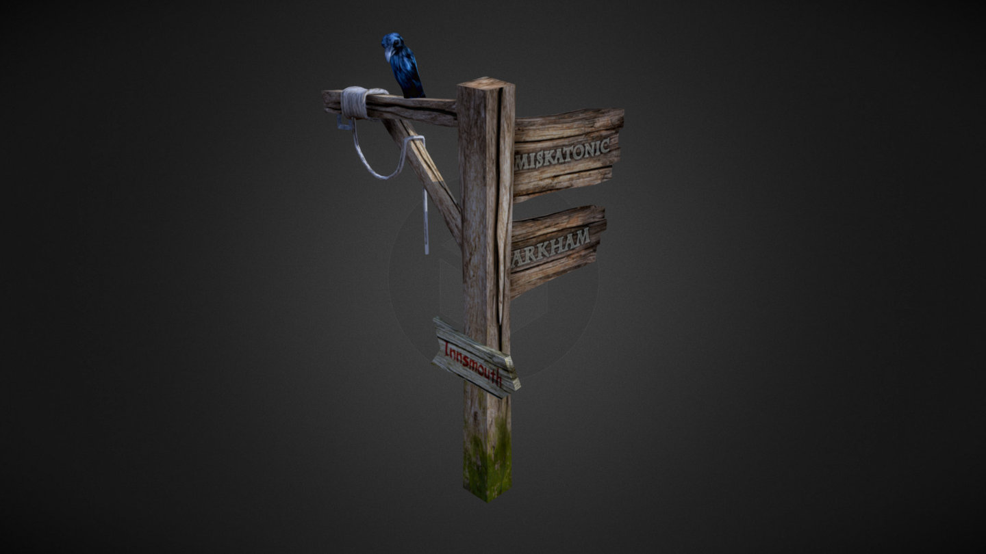 signpost - 3D model by KMZ [3276f05] - Sketchfab