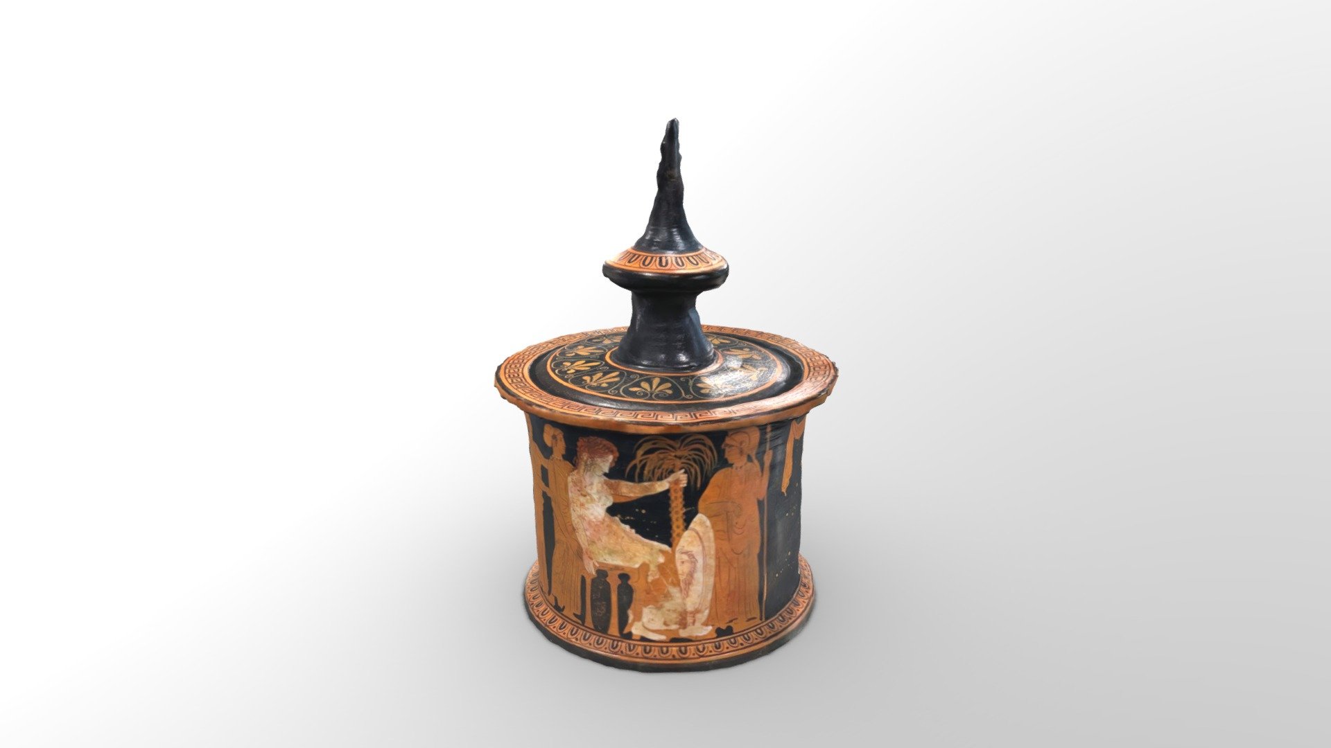 38 - Attic Red-Figure Pyxis - Download Free 3D model by University of ...