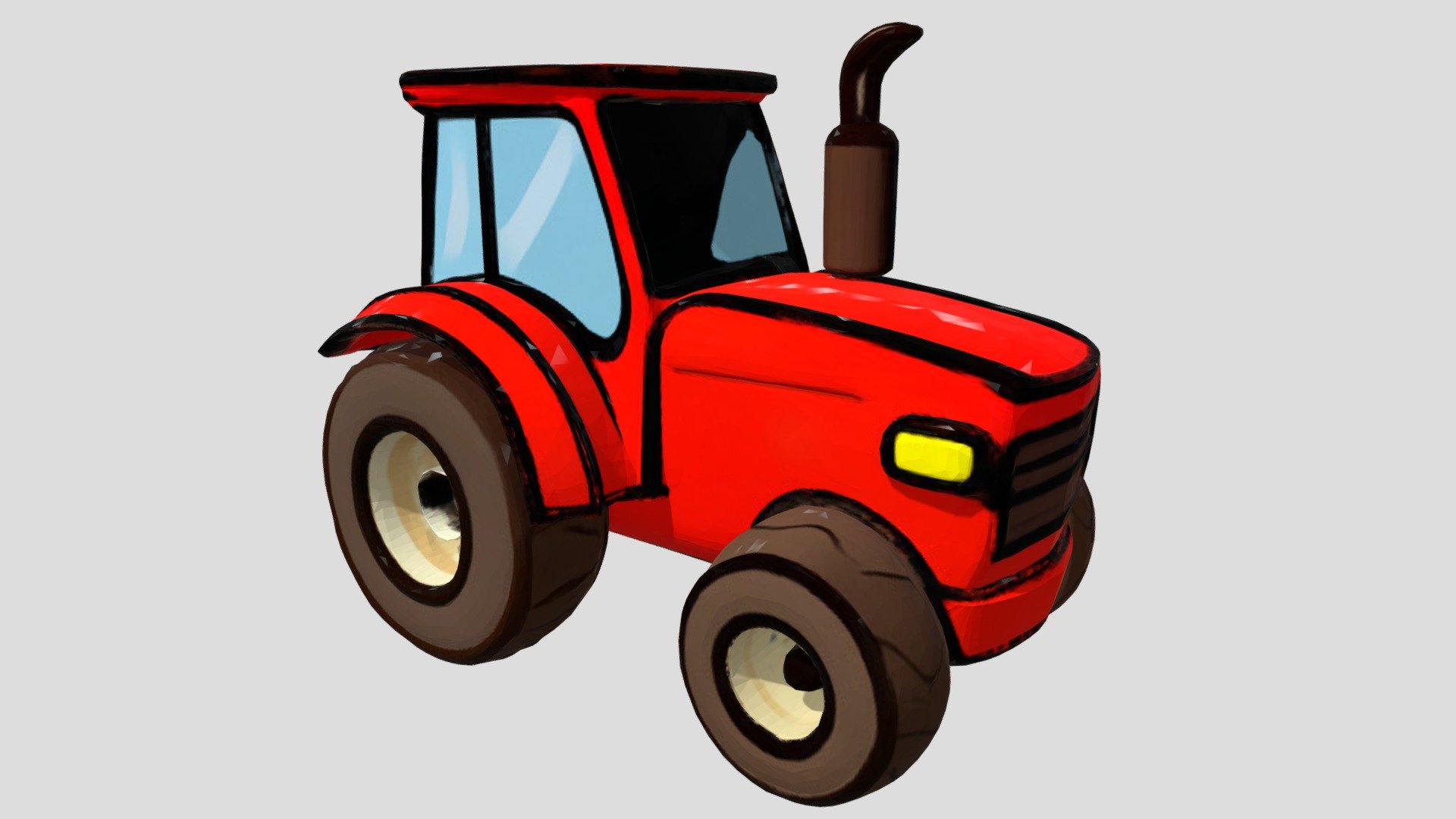 Farm Tractor - Download Free 3D model by Brian Trepanier (@CMBC ...