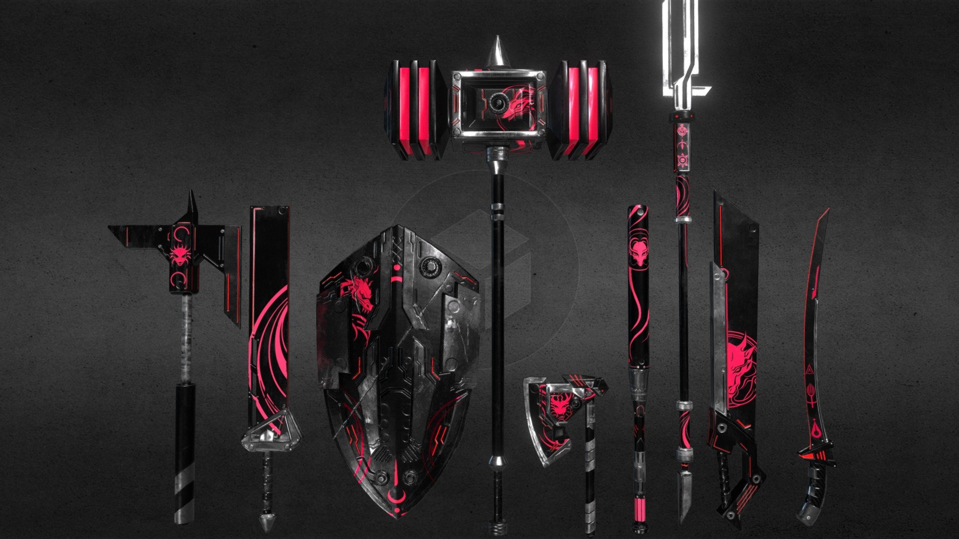 Melee Weapon Pack Sci Fi Design - Buy Royalty Free 3D model by V ...