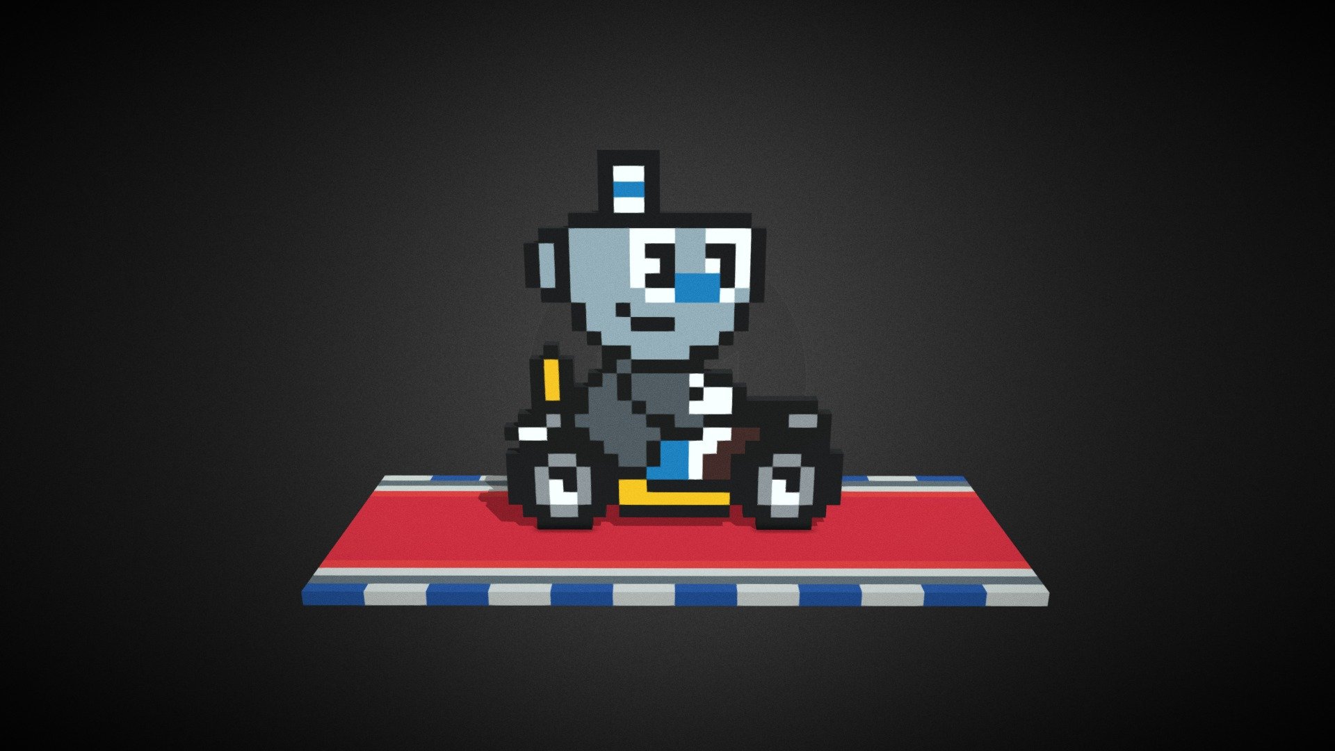 SMK107 - Super Pixel Kart Mugman - Buy Royalty Free 3D model by Código ...