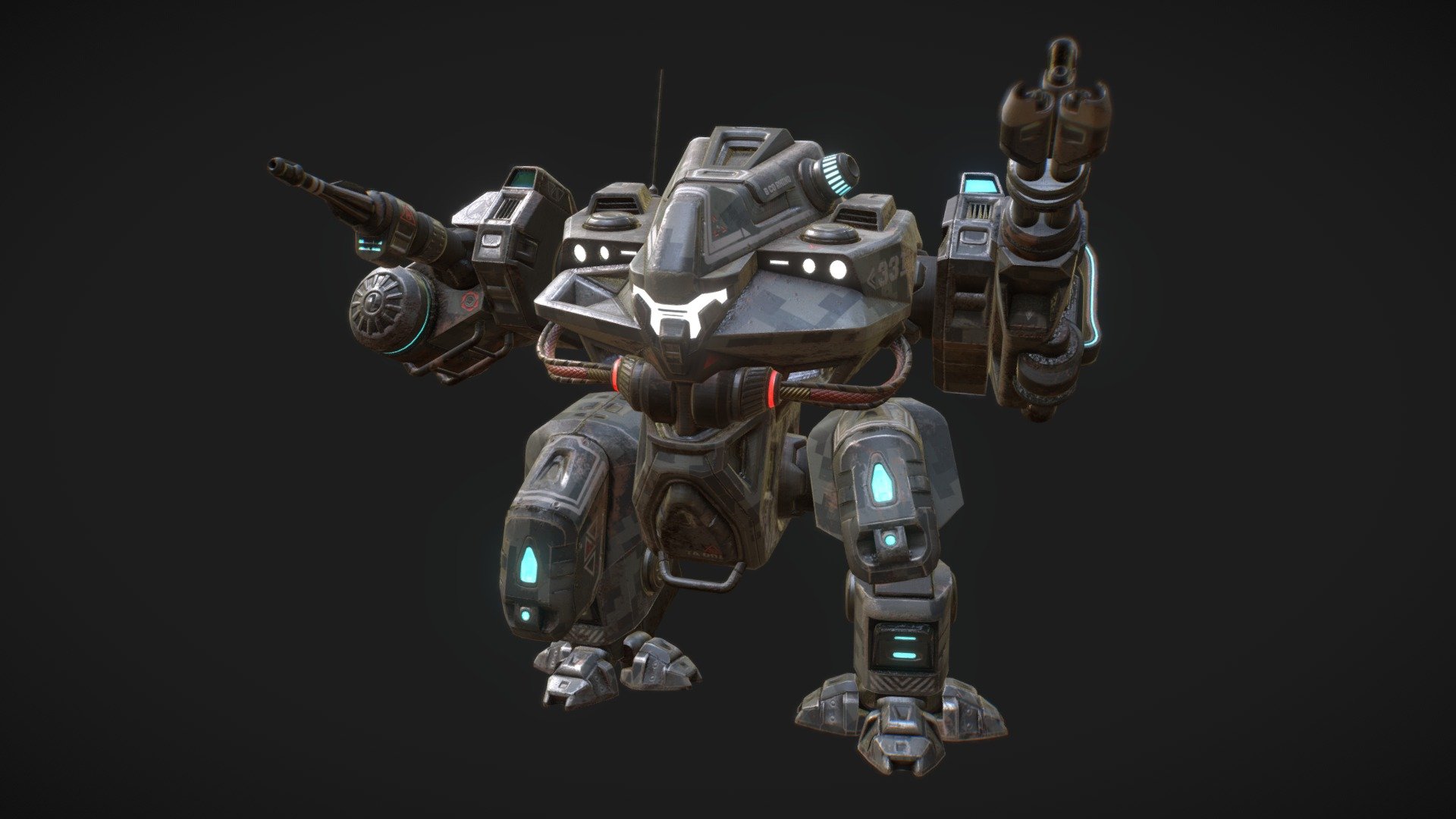 Battlemech - 3D model by Xan (@xancalavera) [328de6b] - Sketchfab