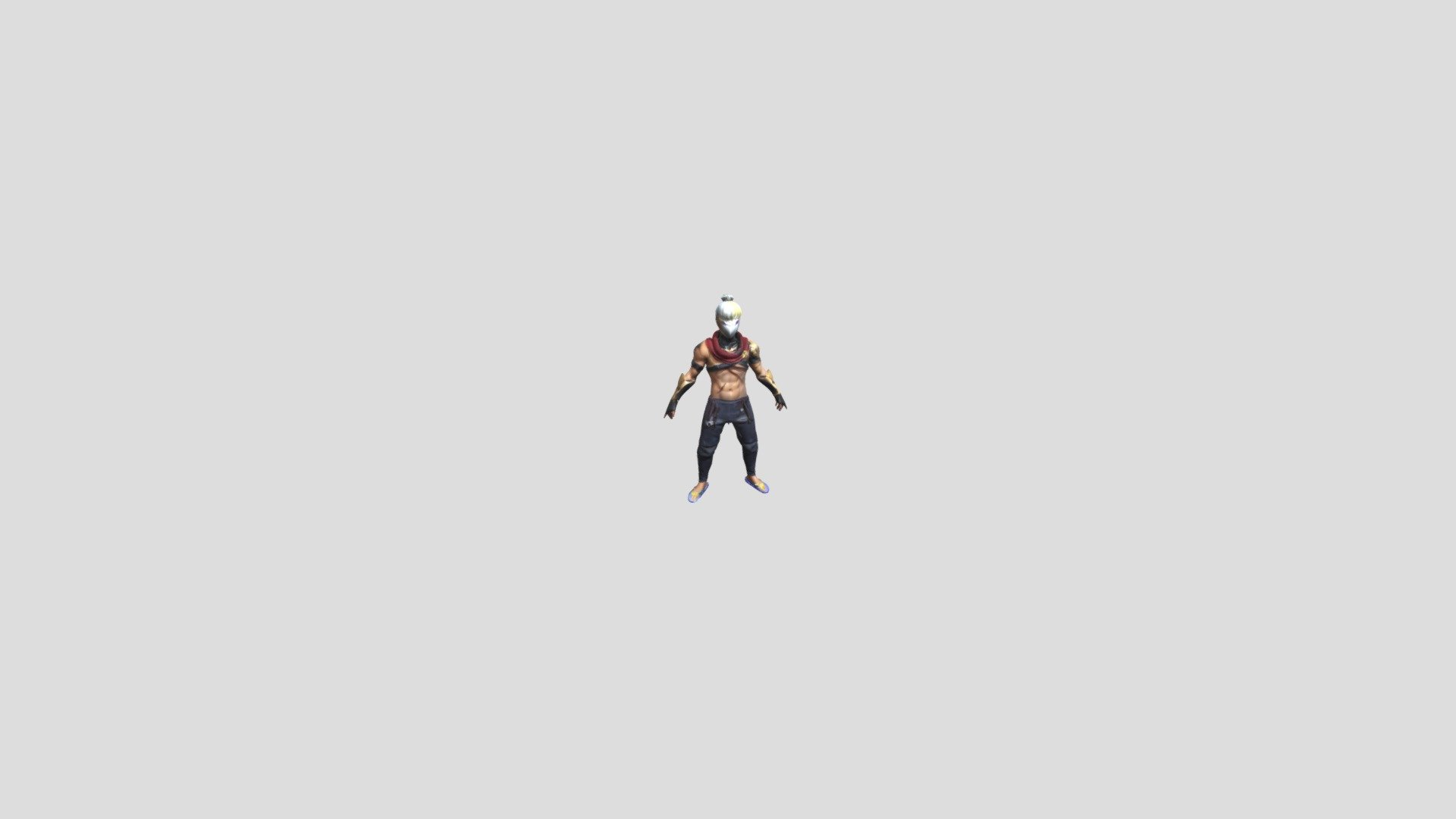 Masked muscular male warrior - 3D model by ShivaKuma [329362a] - Sketchfab