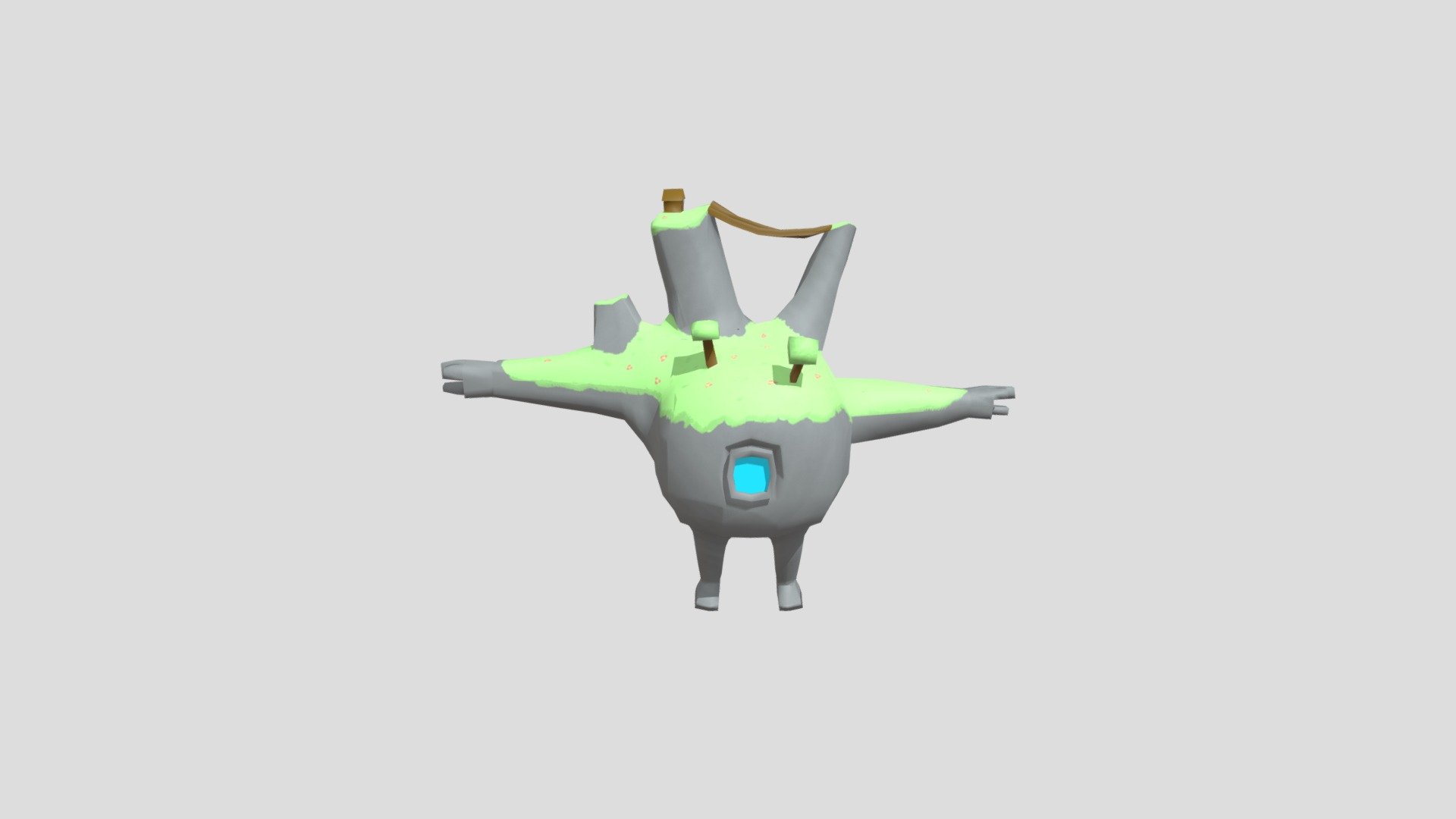 Low Poly Stone Golem - Download Free 3D model by Hokon [3293c54 ...