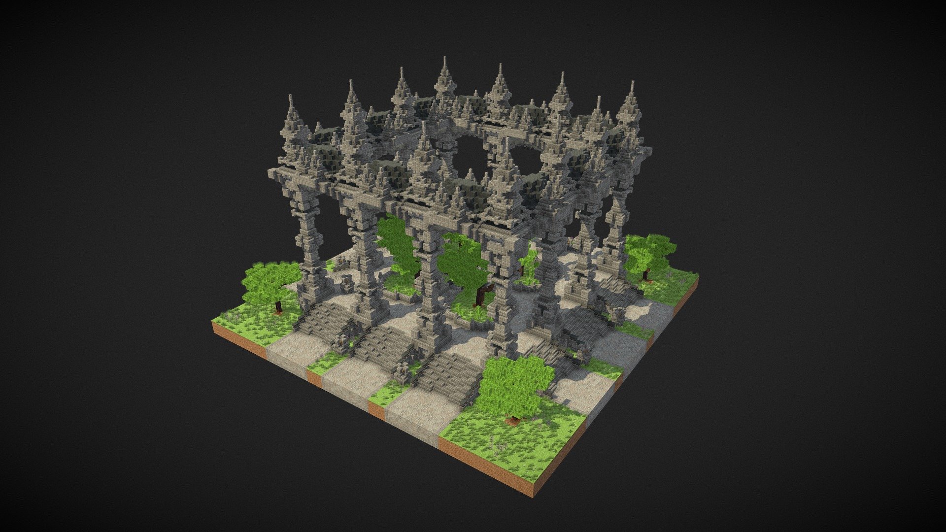 Prestige Plot Spawn - 100x100 [Minecraft] - 3D model by Hylarion [3294b25] - Sketchfab