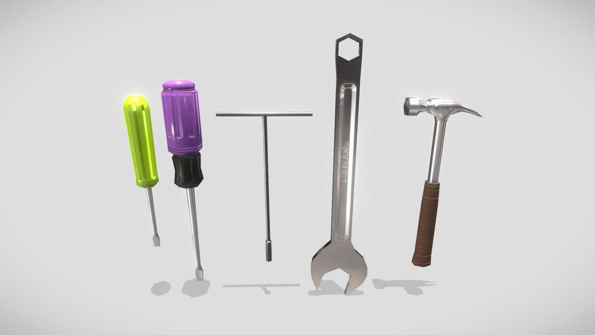 Tools low poly (realistic) - Download Free 3D model by Shivansh SIngh ...