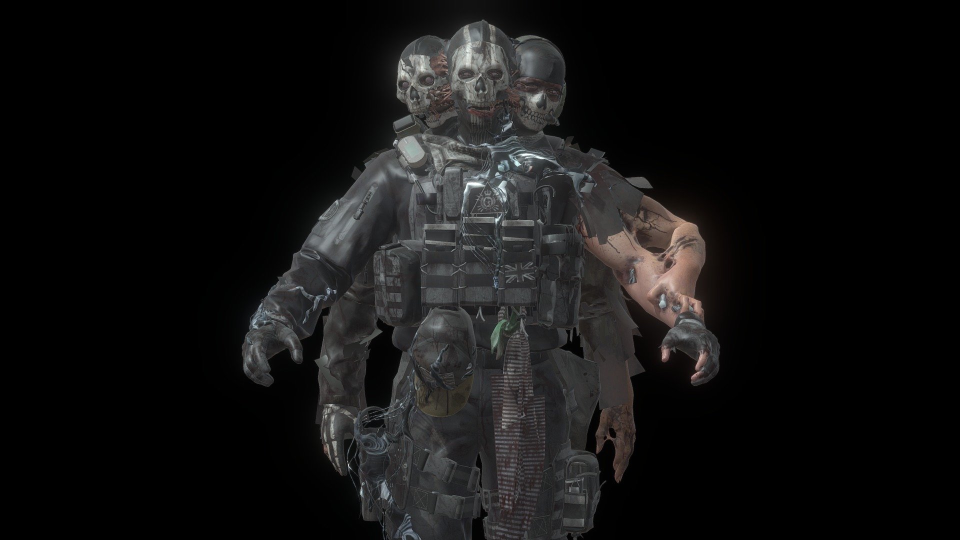 Alone Ghost Call of duty | blend file - Download Free 3D model by ...
