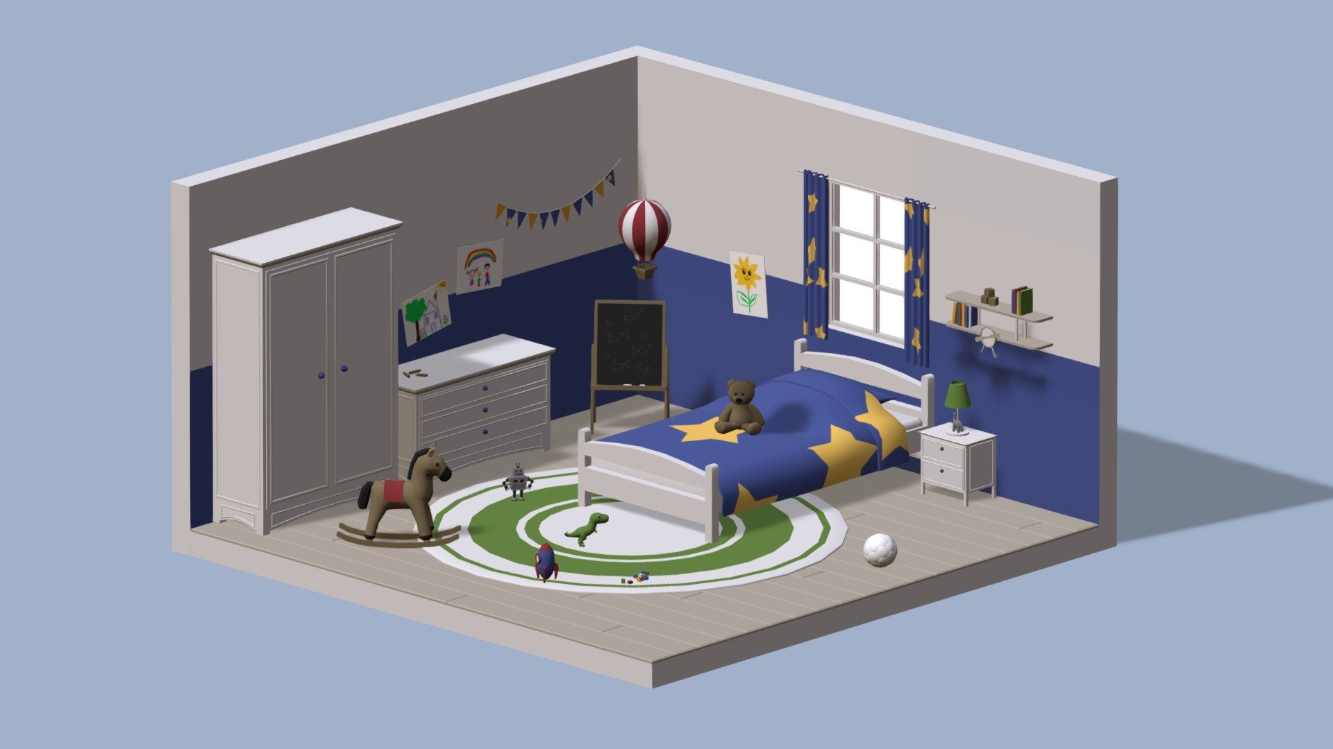 Kids_Bedroom_obj - 3D model by ApprenticeRaccoon [329c60c] - Sketchfab