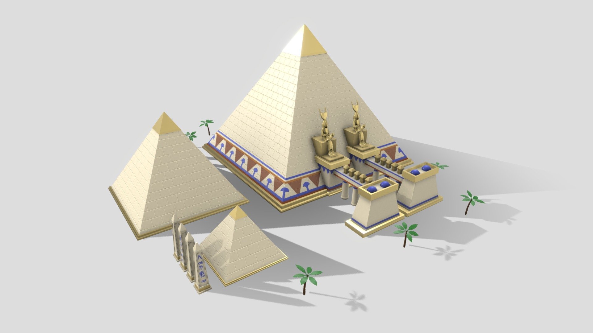 Giza Pyramid Complex (from Civilization VI) - Download Free 3D model by ...
