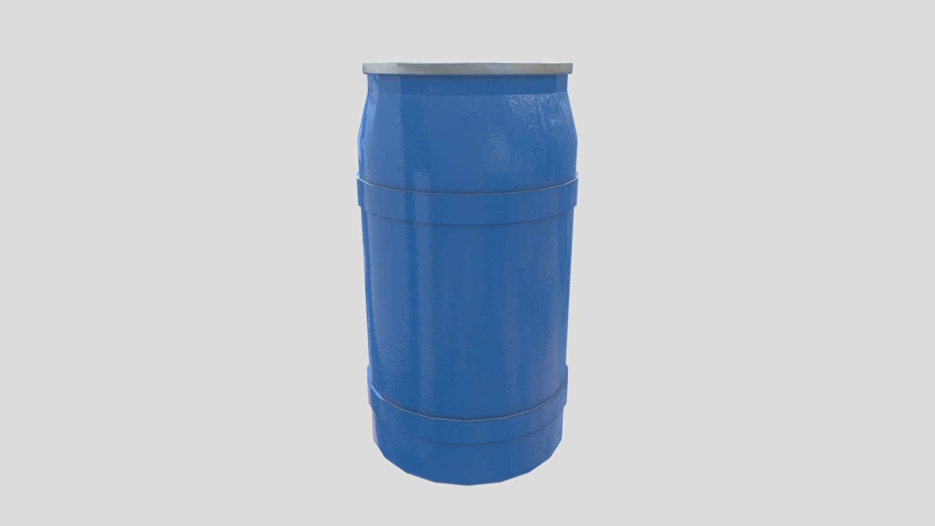 Blue Barrel - 3D model by Debbers03 [329f6d4] - Sketchfab
