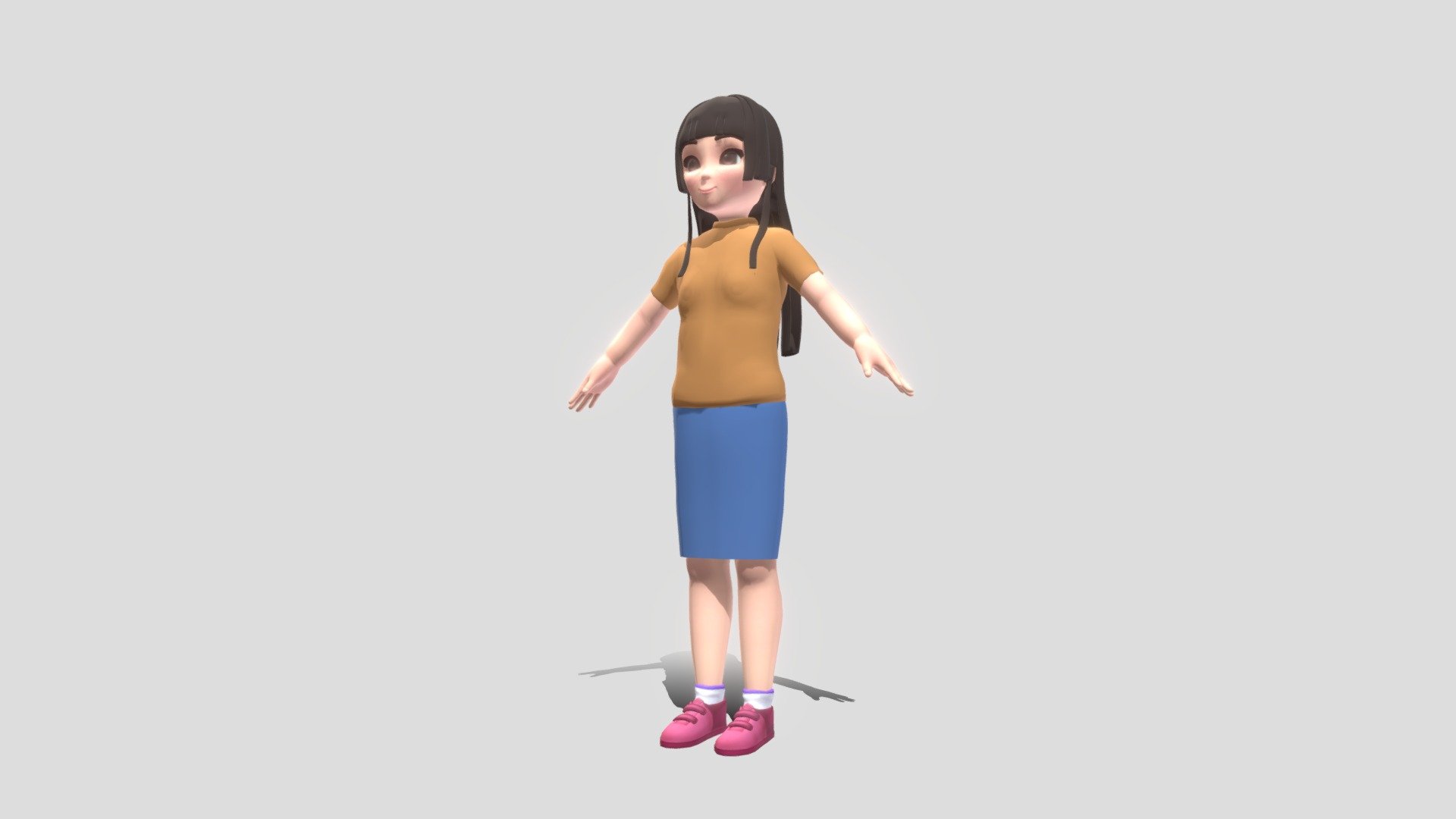 female simple hair - 3D model by HeRoy [32a0ac4] - Sketchfab