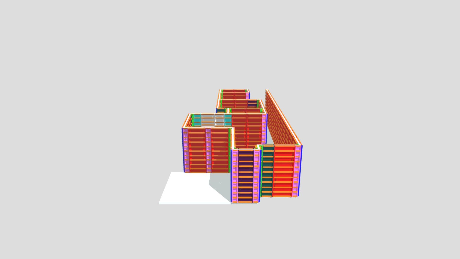 Modulação de formas - Vista 3D - 1ª Montagem - 3D model by PERFORMA.ENG ...