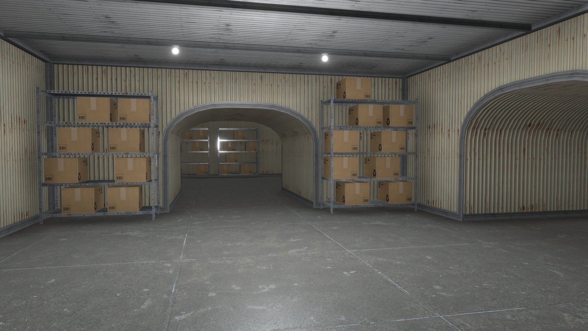 Warehouse Building Interior - Buy Royalty Free 3D model by jimbogies ...