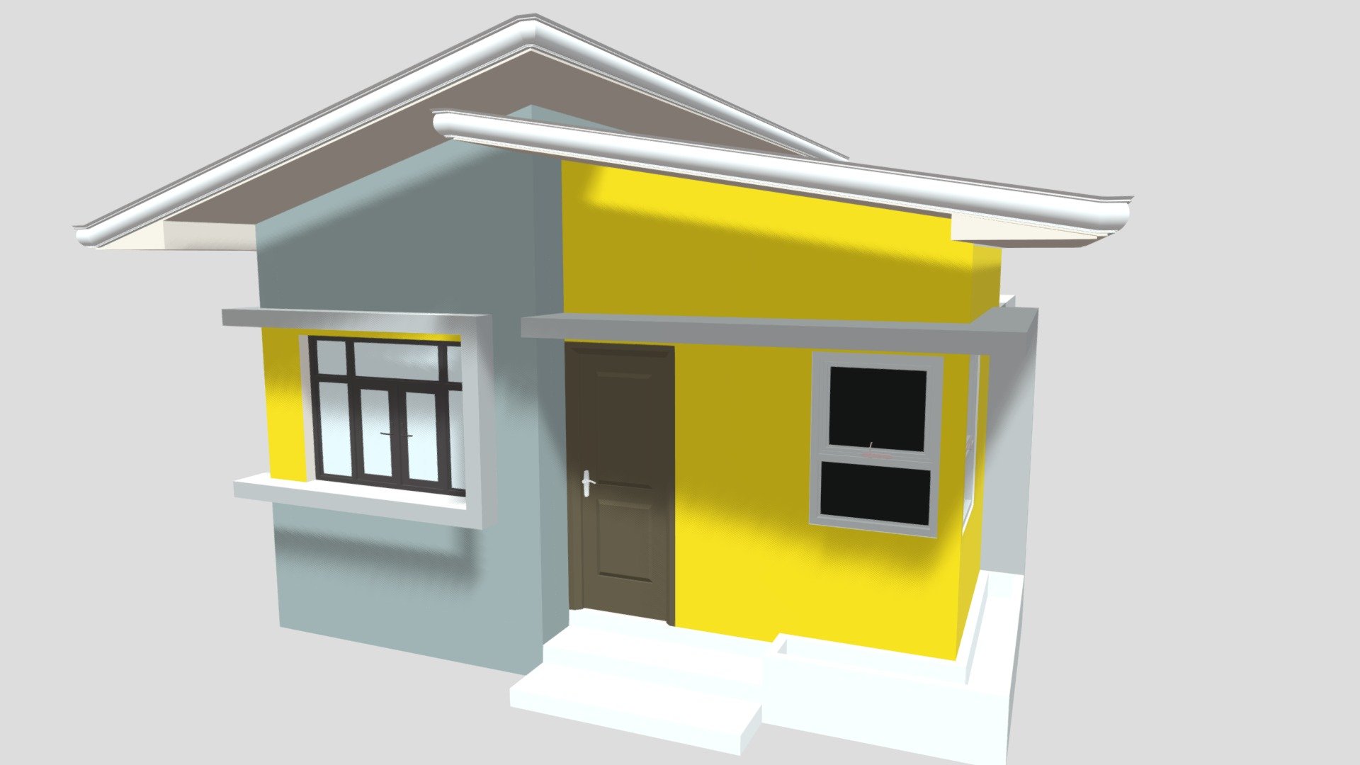 SIMPLE HOUSE 3D MODEL - 3D model by rafz (@batmanpark33) [32a55fd ...