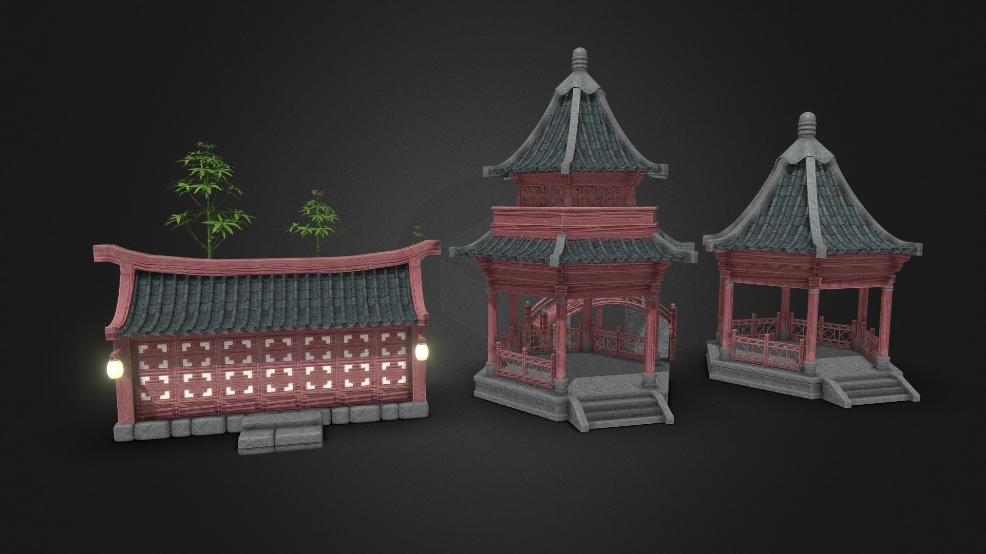 Asian architecture pack | oxterium - 3D model by oxterium [32a73b7 ...