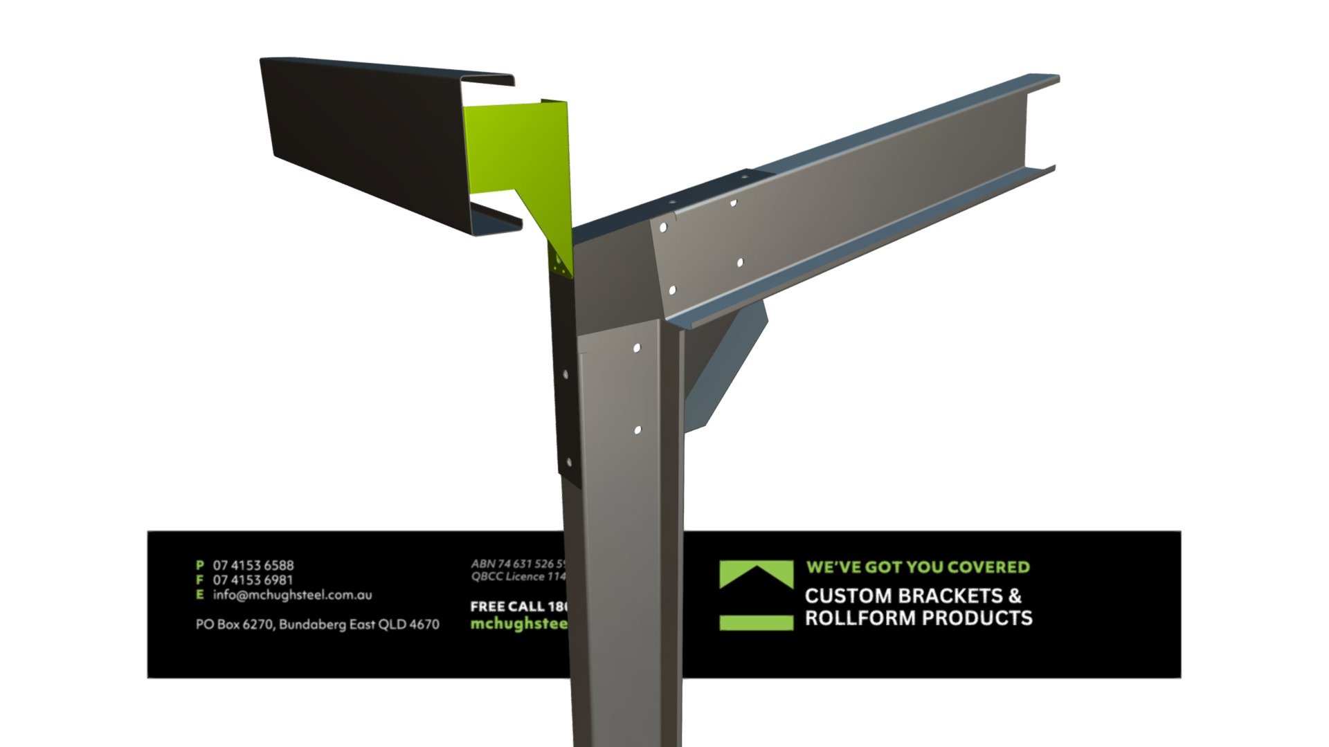 DWG132 Eave Bkt To Suit 204mm Z Purlin - 3D model by mchughsteel ...