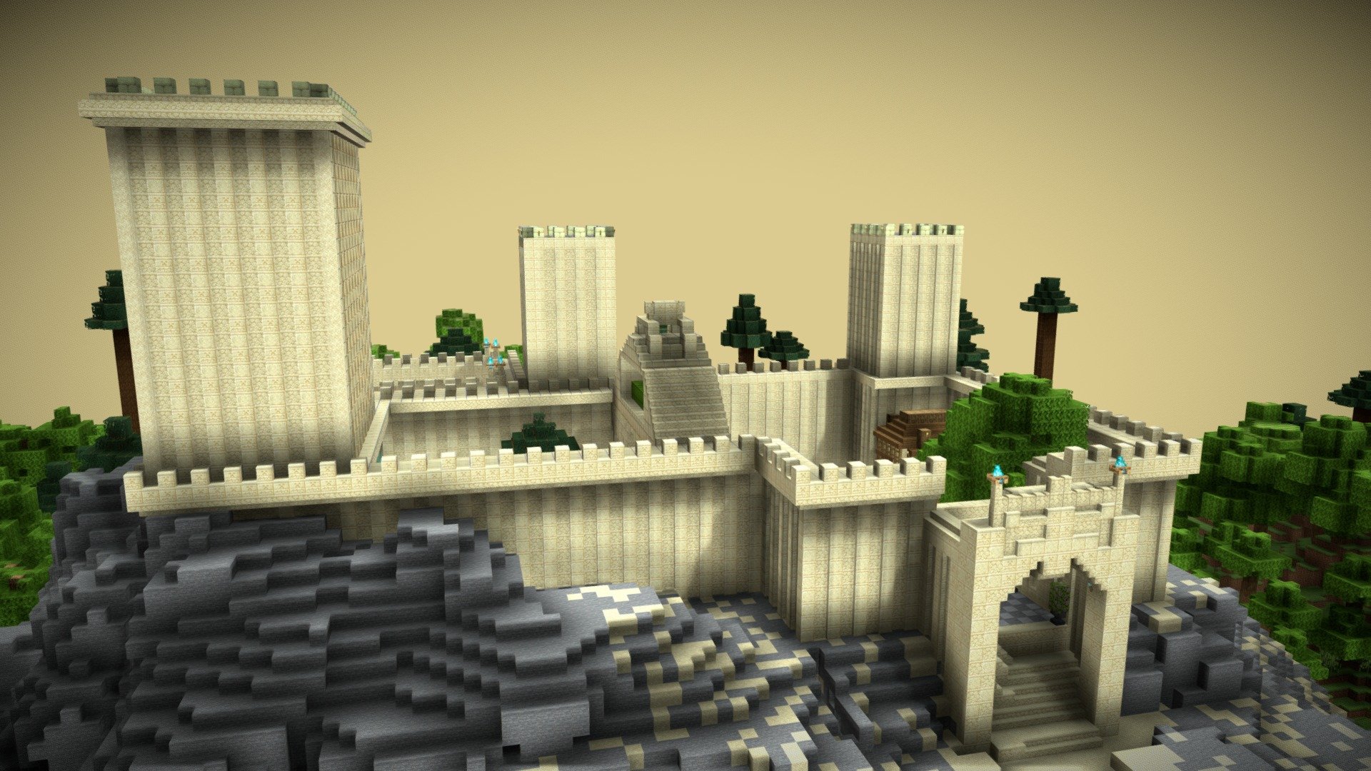 Minecraft Castle Build - 3D model by CKostis (@KostisMalade) [32a83c4 ...