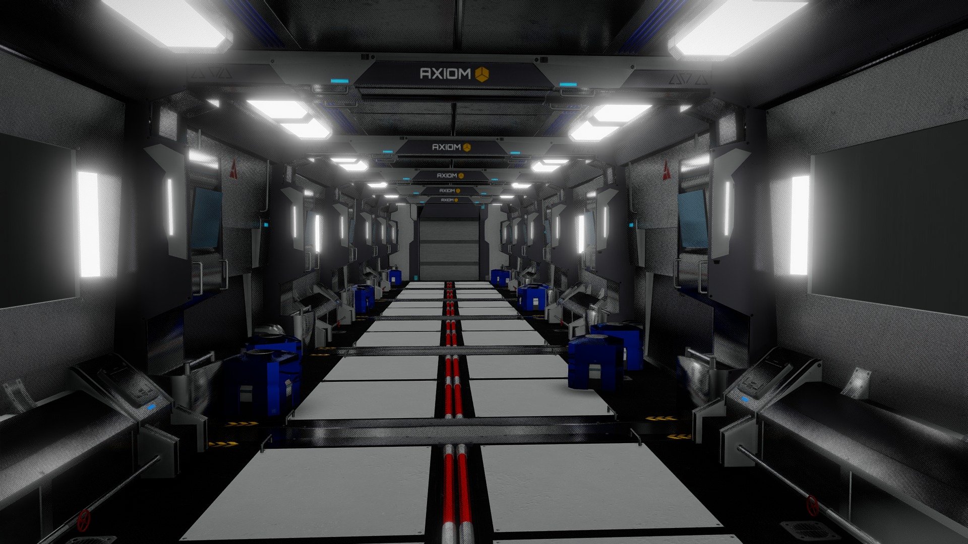 Sci-Fi corridor - Download Free 3D model by Gustavo Ono (@gustavoono) [32a8dd8] - Sketchfab