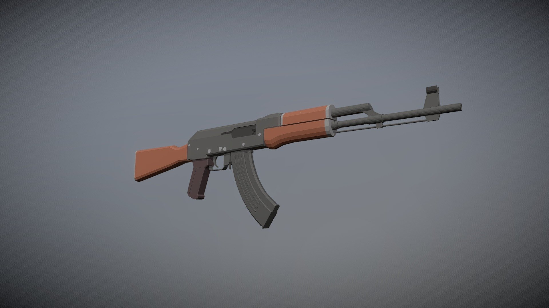 Low Poly AK 47 - 3D model by Ziad Haitham (@ZiadHaitham) [32abb1b ...