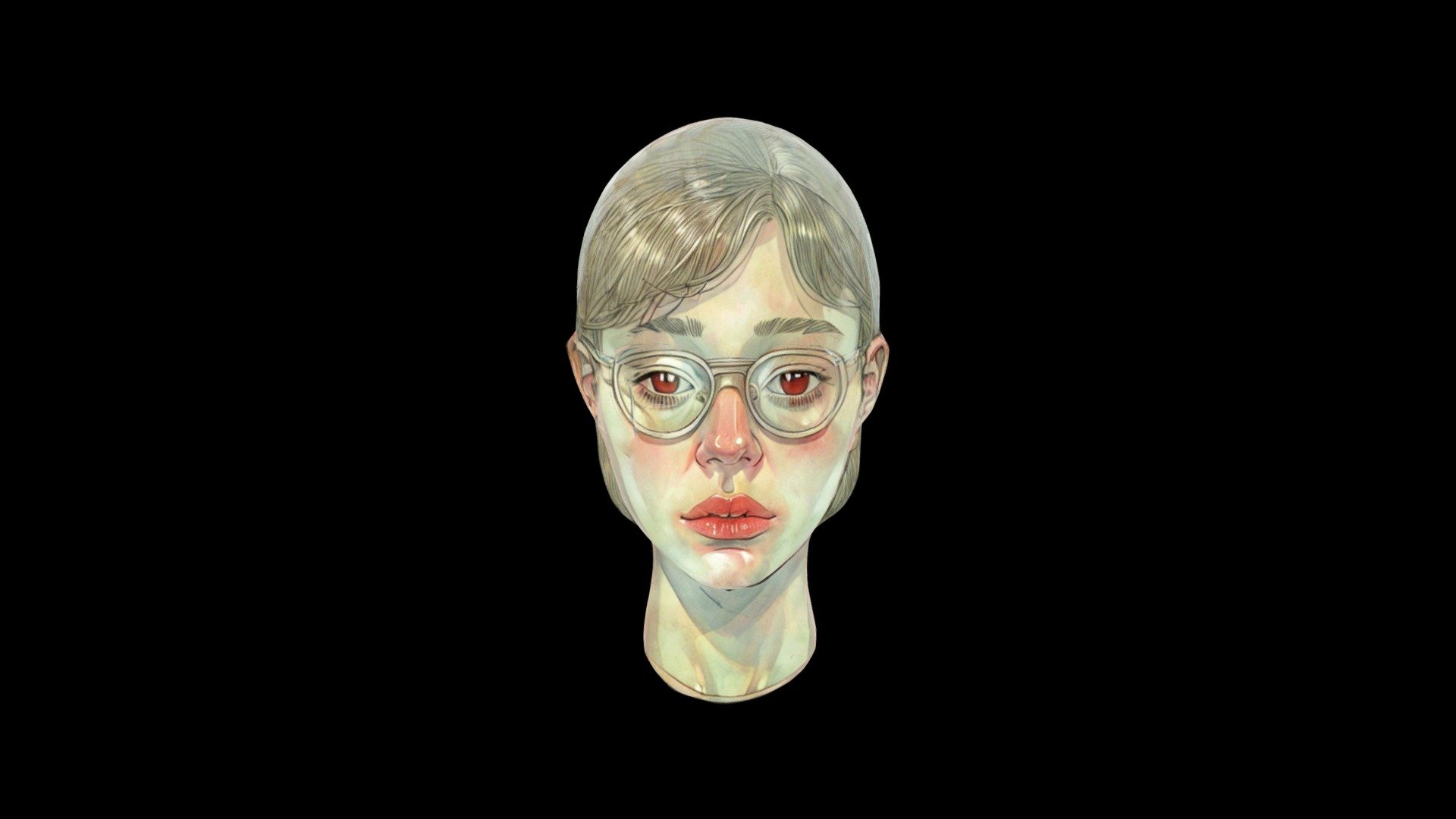 A female bust adrian tomine style - Download Free 3D model by Kevin ...