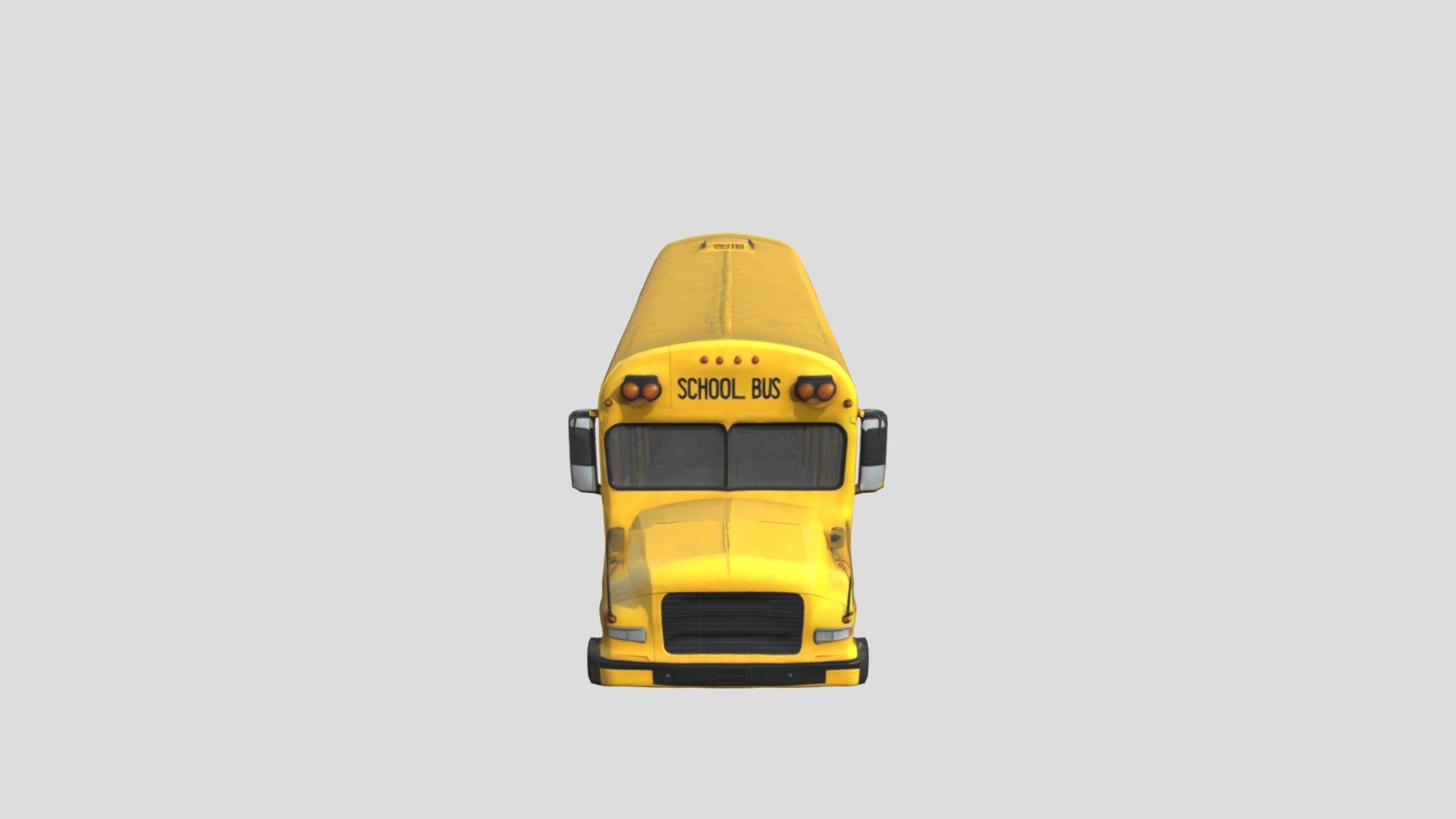 low-poly 3D model of a yellow school bus - Download Free 3D model by ...