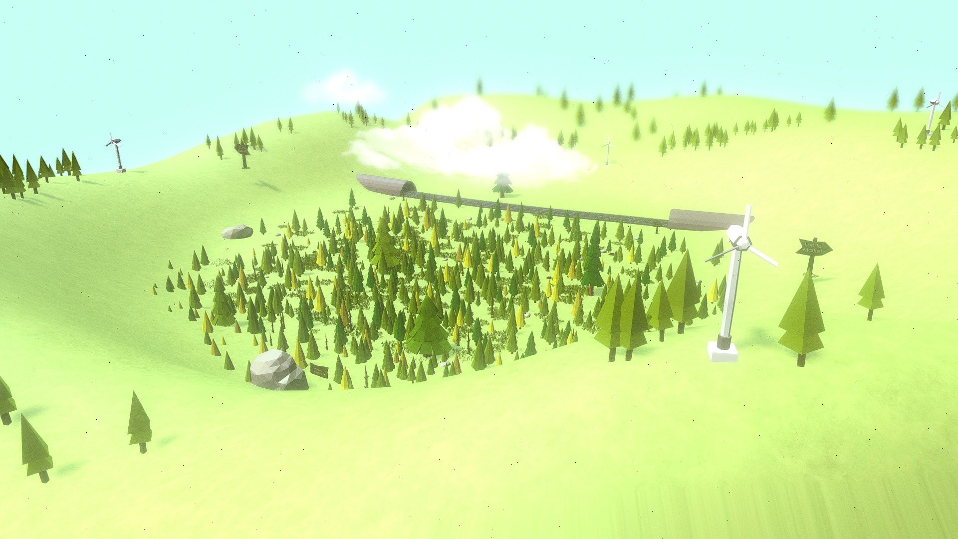 lowpoly forest/spring - 3D model by zhy765799140 [32aff22] - Sketchfab
