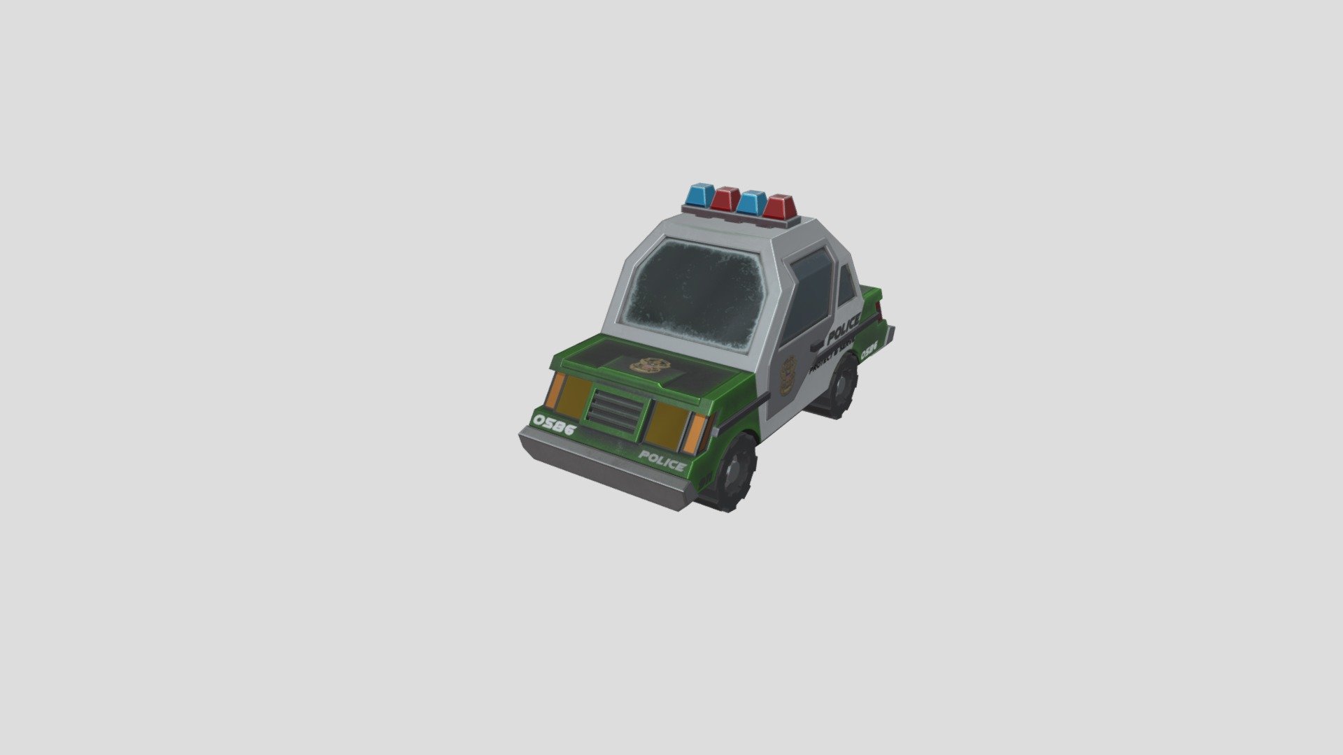 Police stylized car - 3D model by gcomrade98 [32b7412] - Sketchfab