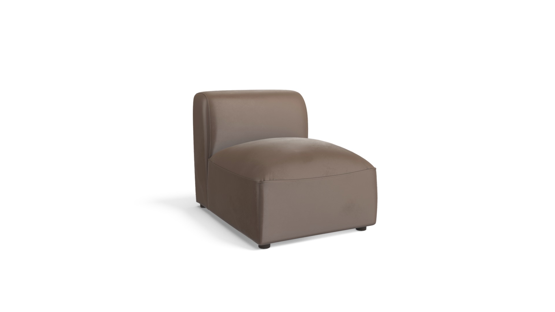 Juno Modular Single Seat, Columbus Brown Leather - Download Free 3D ...