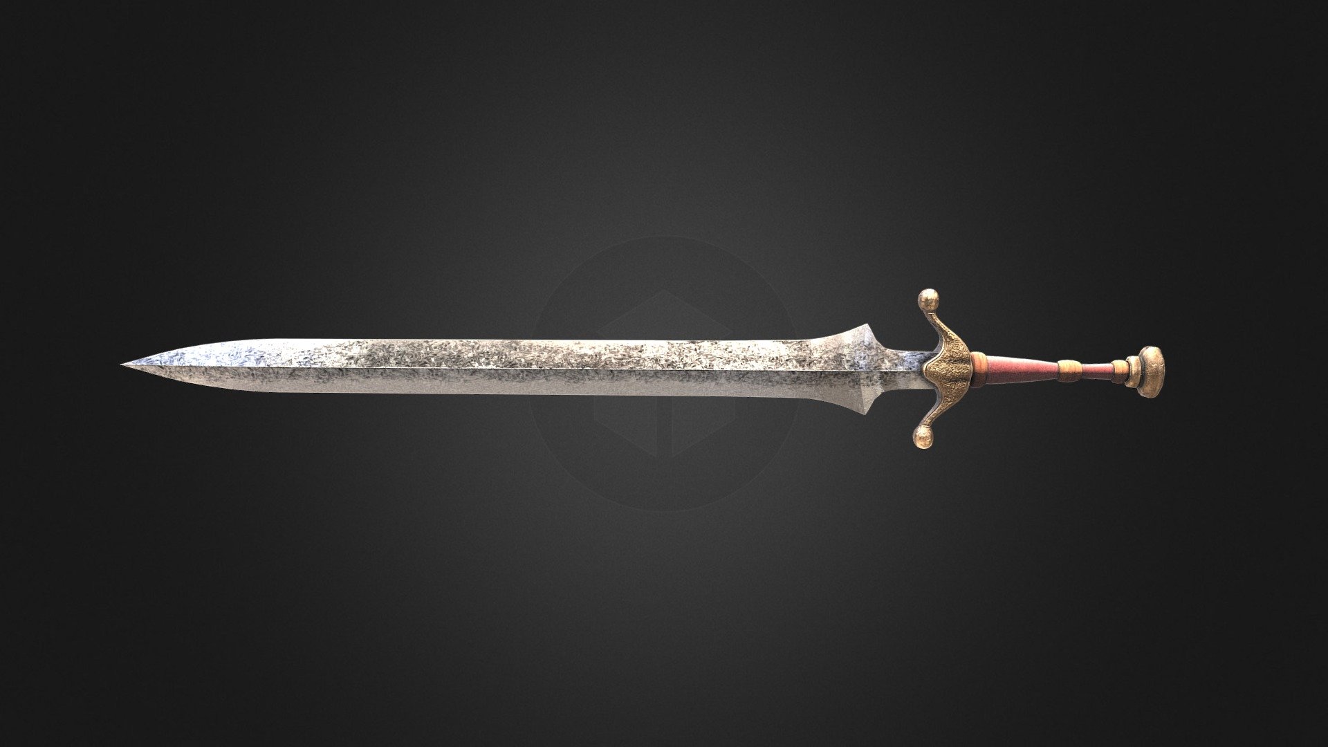 Damascus Longsword (game ready asset) - Download Free 3D model by ...