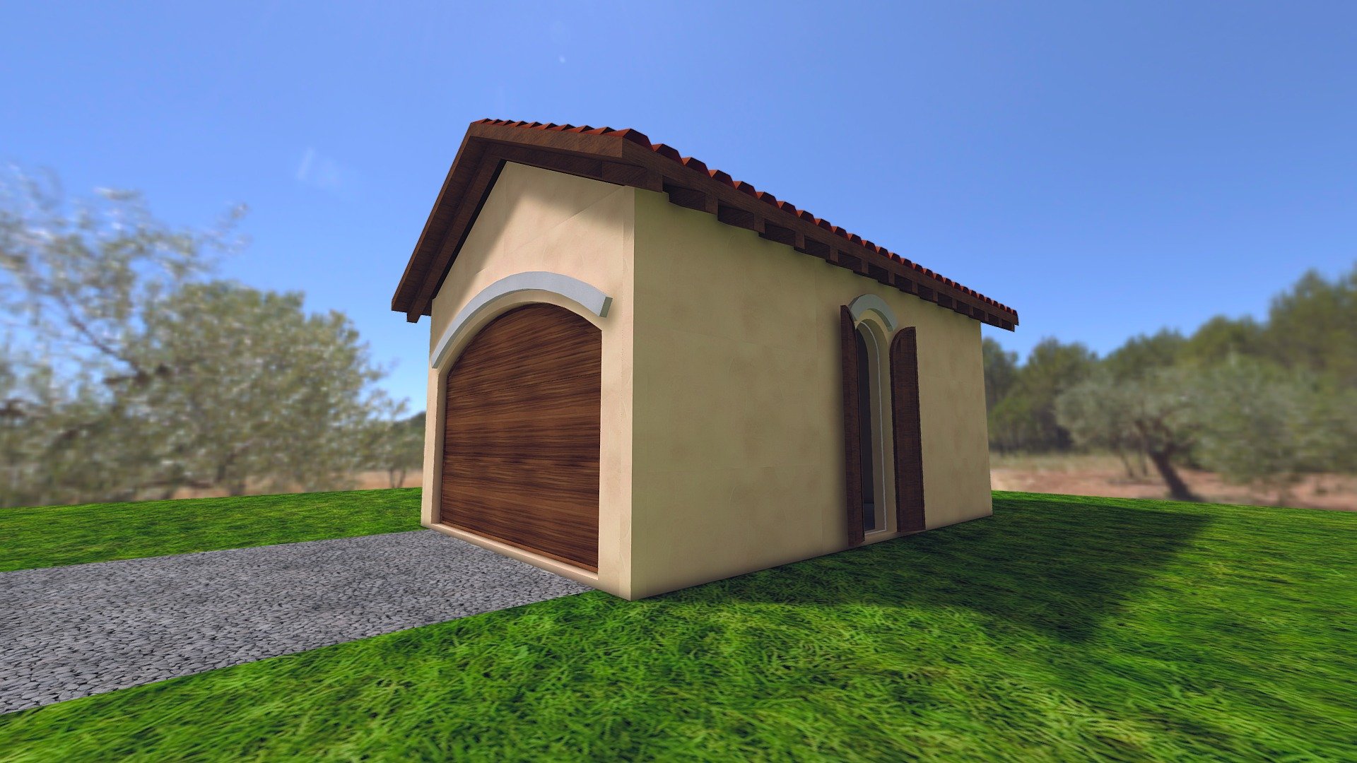 SHC Spanish Modern Garage 1 [FREE DOWNLOAD] - 3D model by denniswoo1993 ...