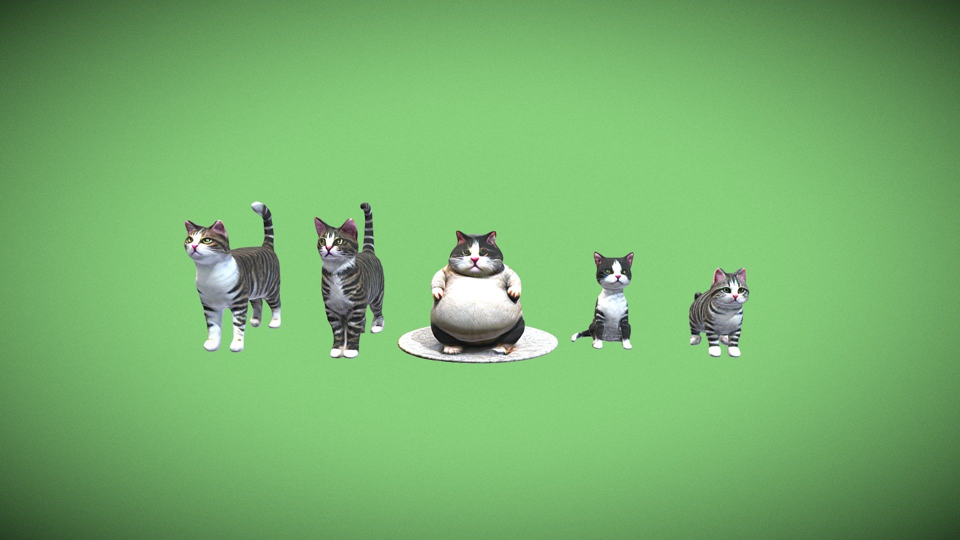 Cats collection - Buy Royalty Free 3D model by SAXN [32c25f6 ...