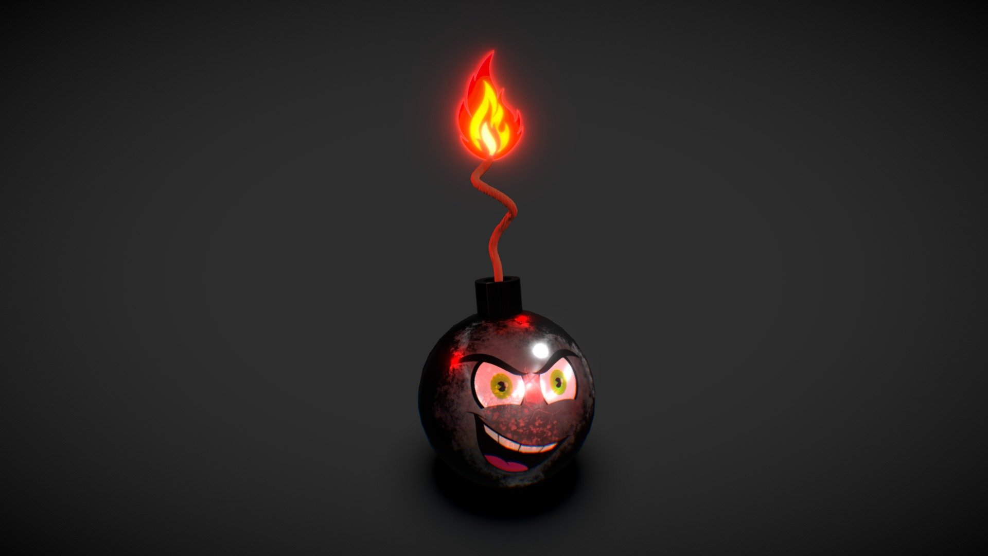 A happy evil bomb. - Download Free 3D model by Valger [32c3e1a] - Sketchfab