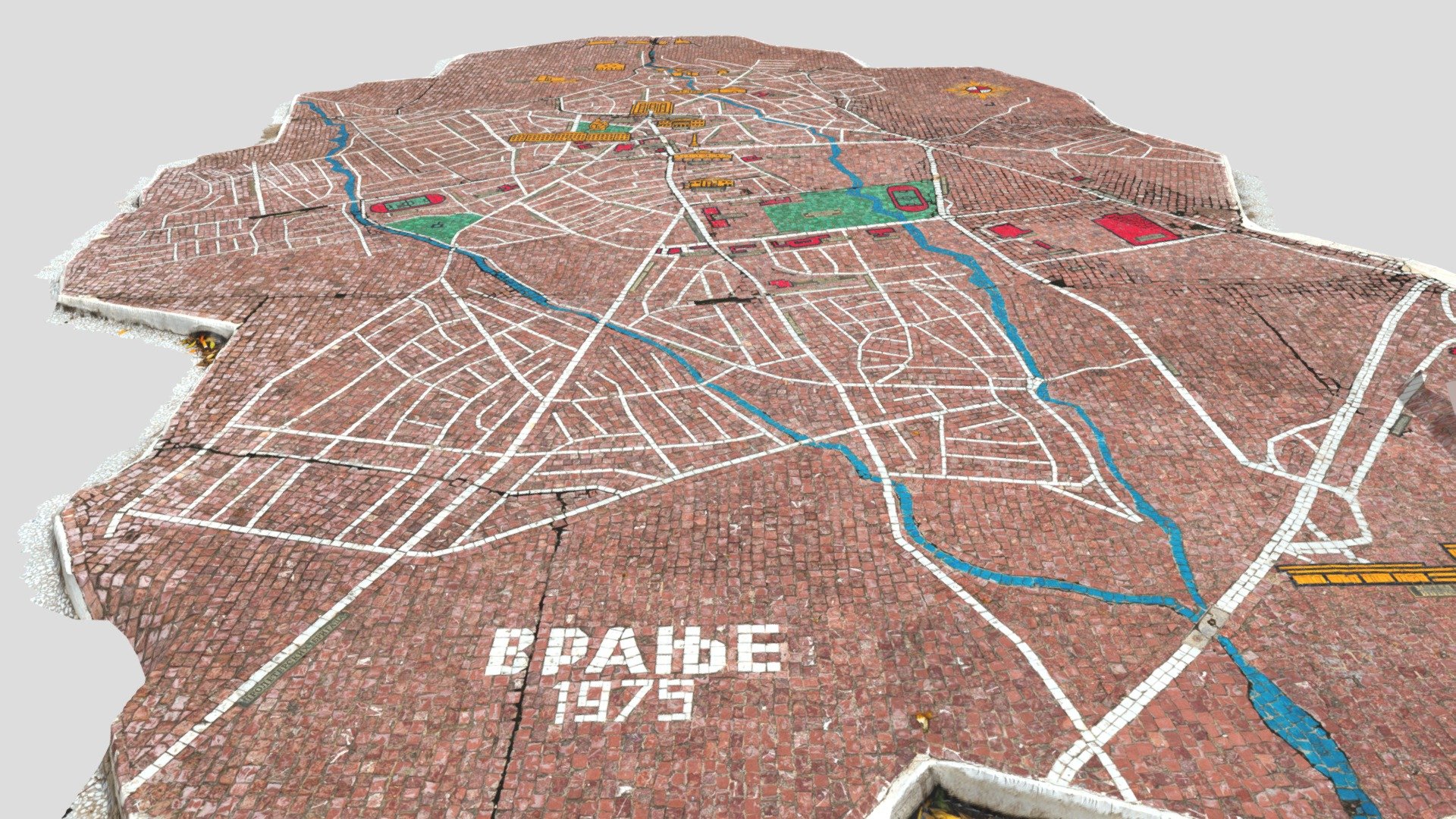 Mosaic Map of Vranje 1975 (scanned in 2016) - 3D model by ivicas ...
