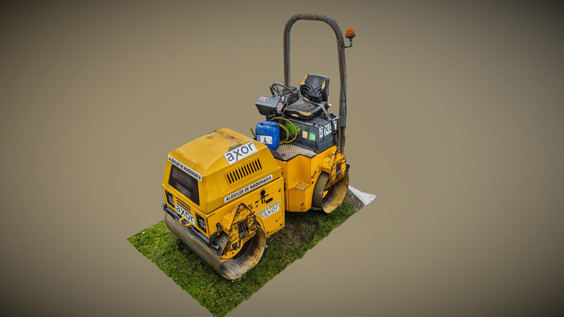 Road roller machine photogrammetry scan (30k) - 3D model by Miguel ...