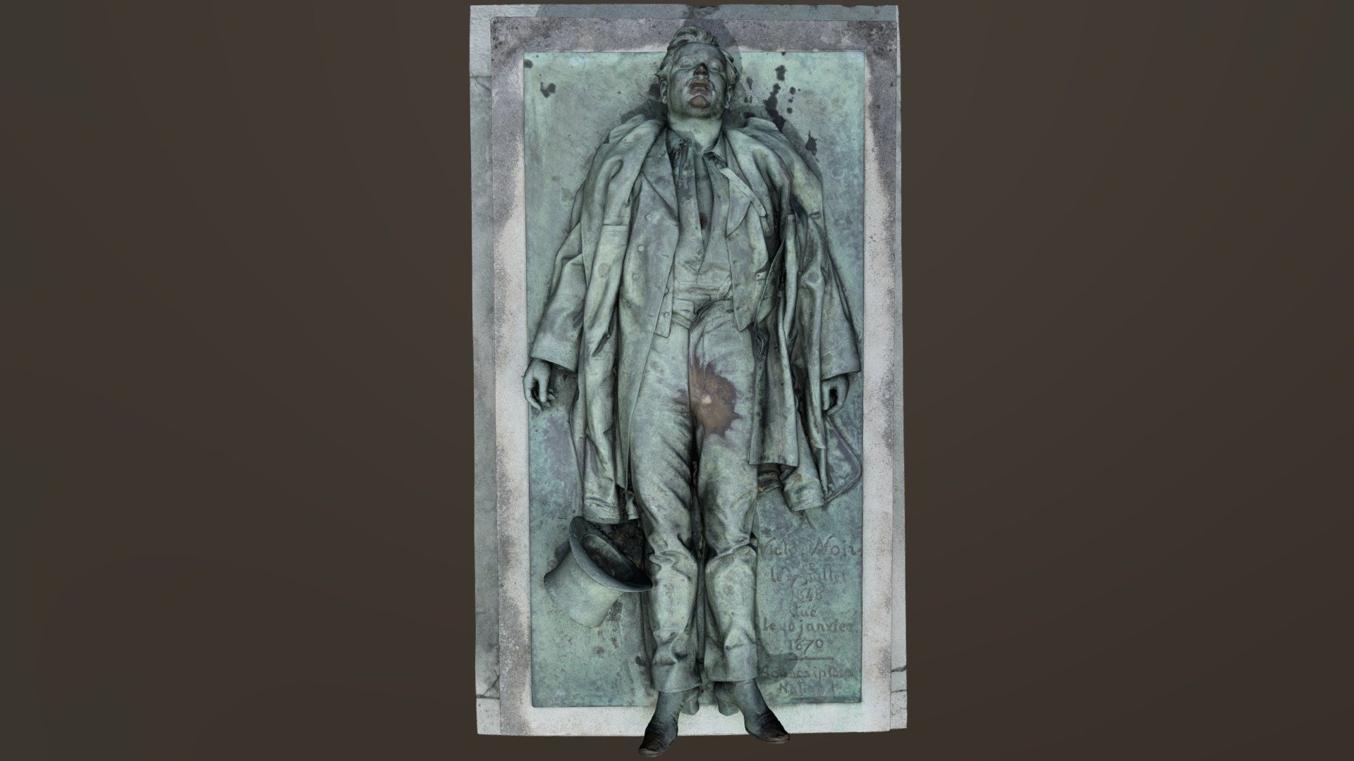 Victor Noir statue tombstone - Download Free 3D model by Specimen 3D ...