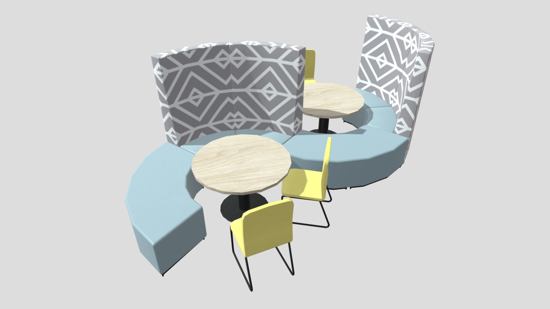 Modular Rounded Couch Arrangement - Download Free 3D model by ...