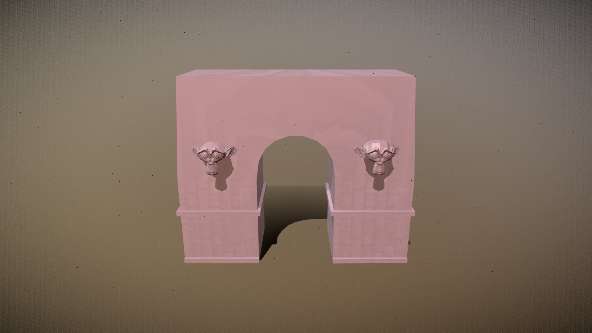 Arch with monkey statues - Download Free 3D model by jolleh06 [32db30b ...