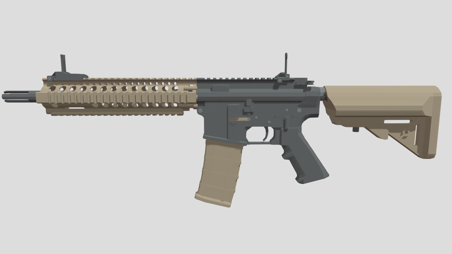 Low-poly MK18 - Download Free 3D model by H5K [32e1b83] - Sketchfab