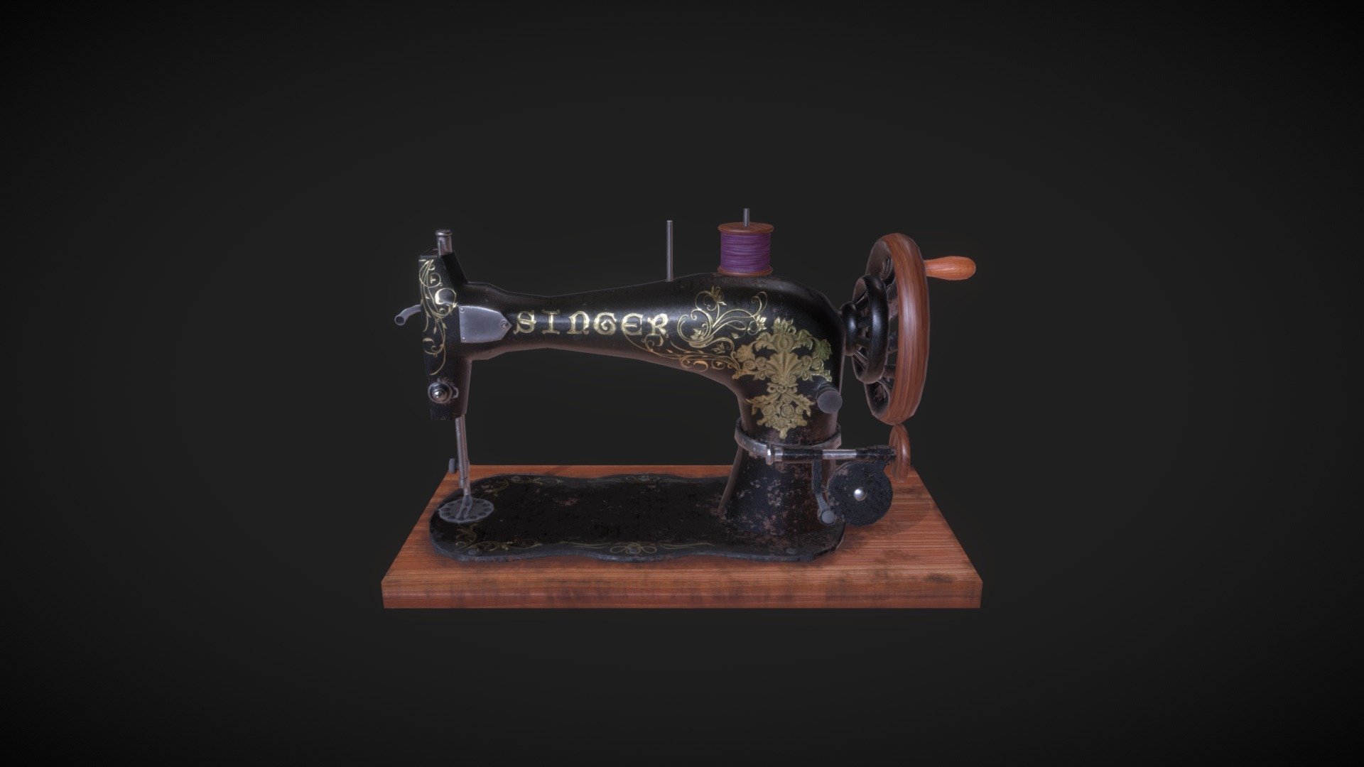 Victorian Sewing Machine - 3D model by Kemett [32e563e] - Sketchfab