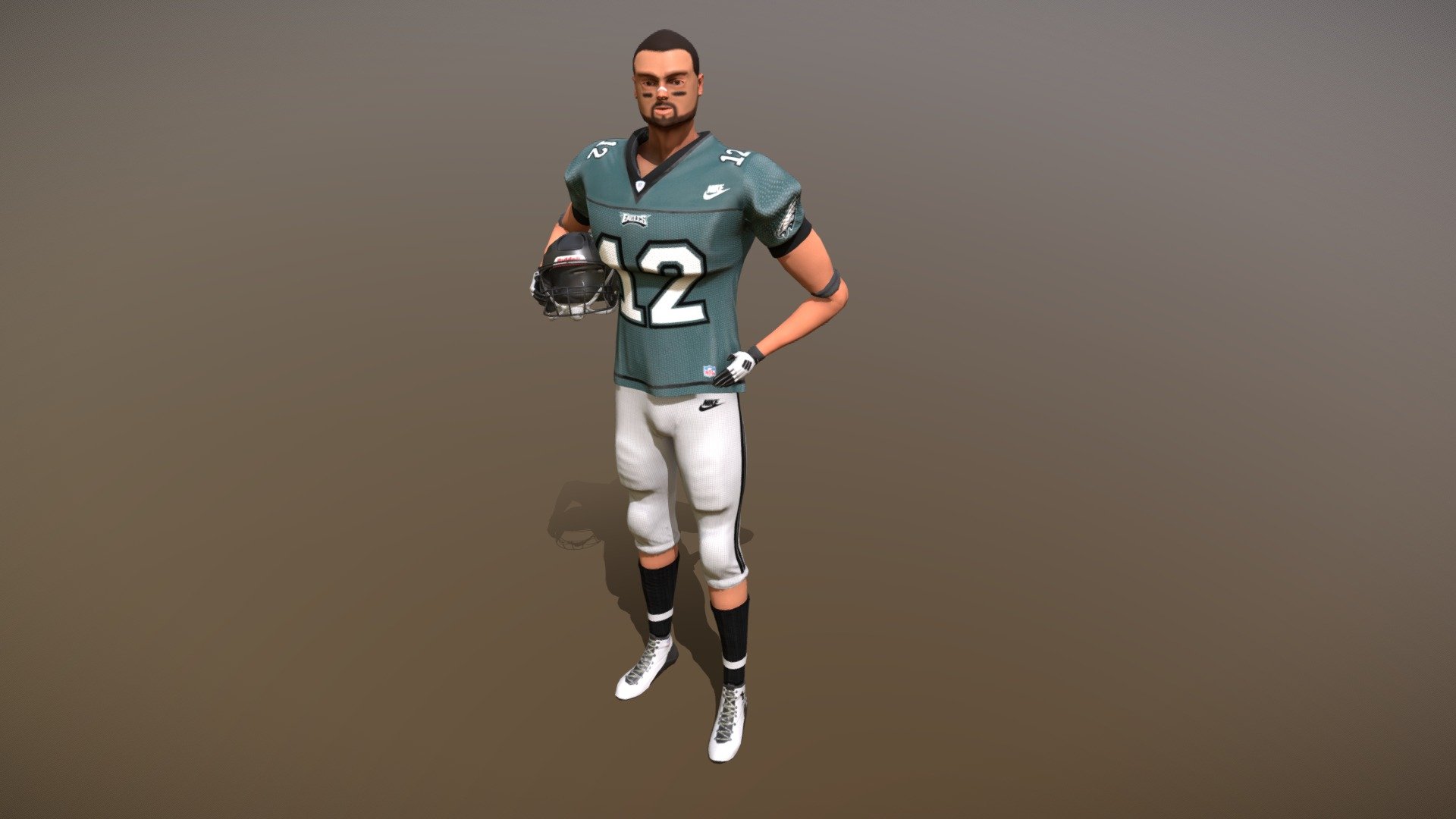 American football player - Wide Reciever - Buy Royalty Free 3D model by ...