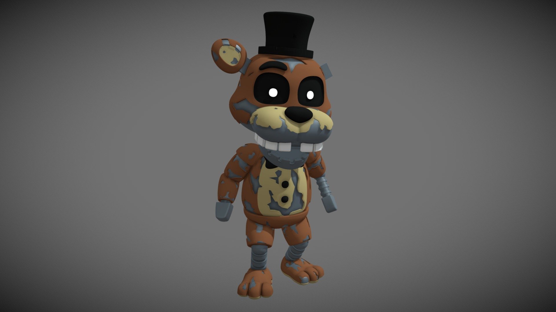 FIVE NIGHTS AT FREDDYS - IGNITED FREDDY 3D PRINT - 3D model by Taymor ...