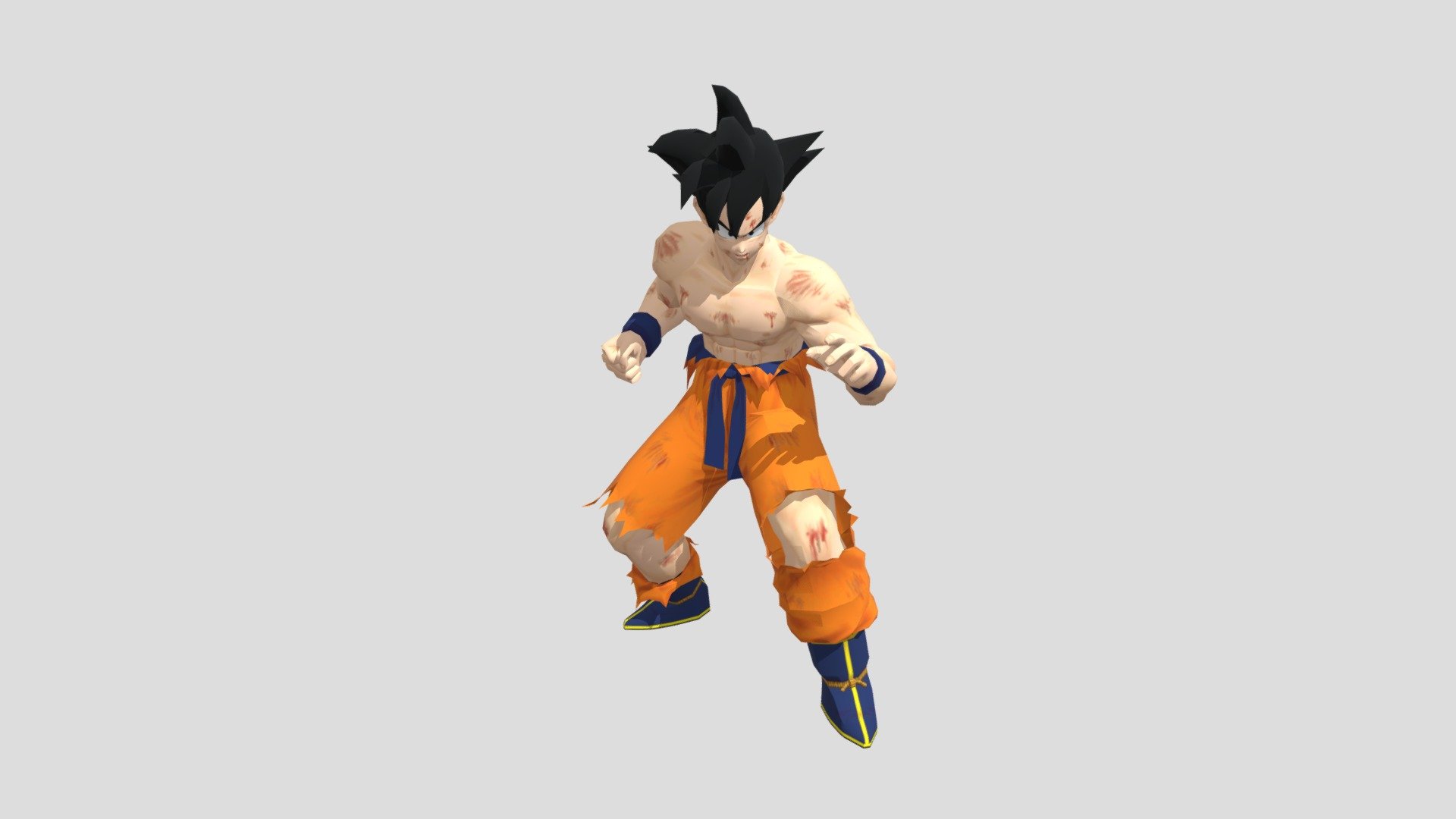 Goku Battle Damage - Download Free 3D model by Tigerar1 ...