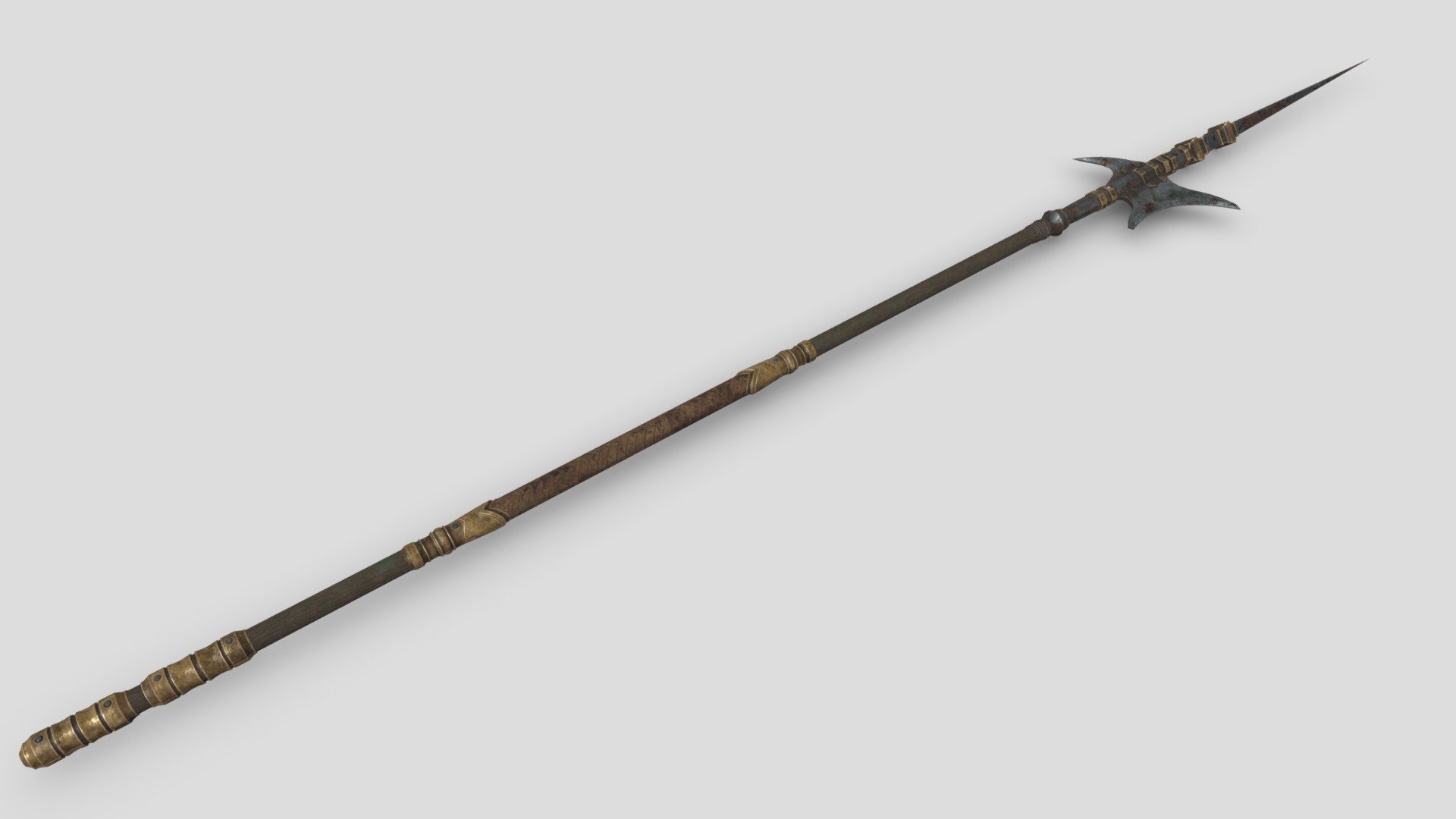 Realistic Medieval Halberd - 3D model by Artem Polynets (@ArtemPolynets ...