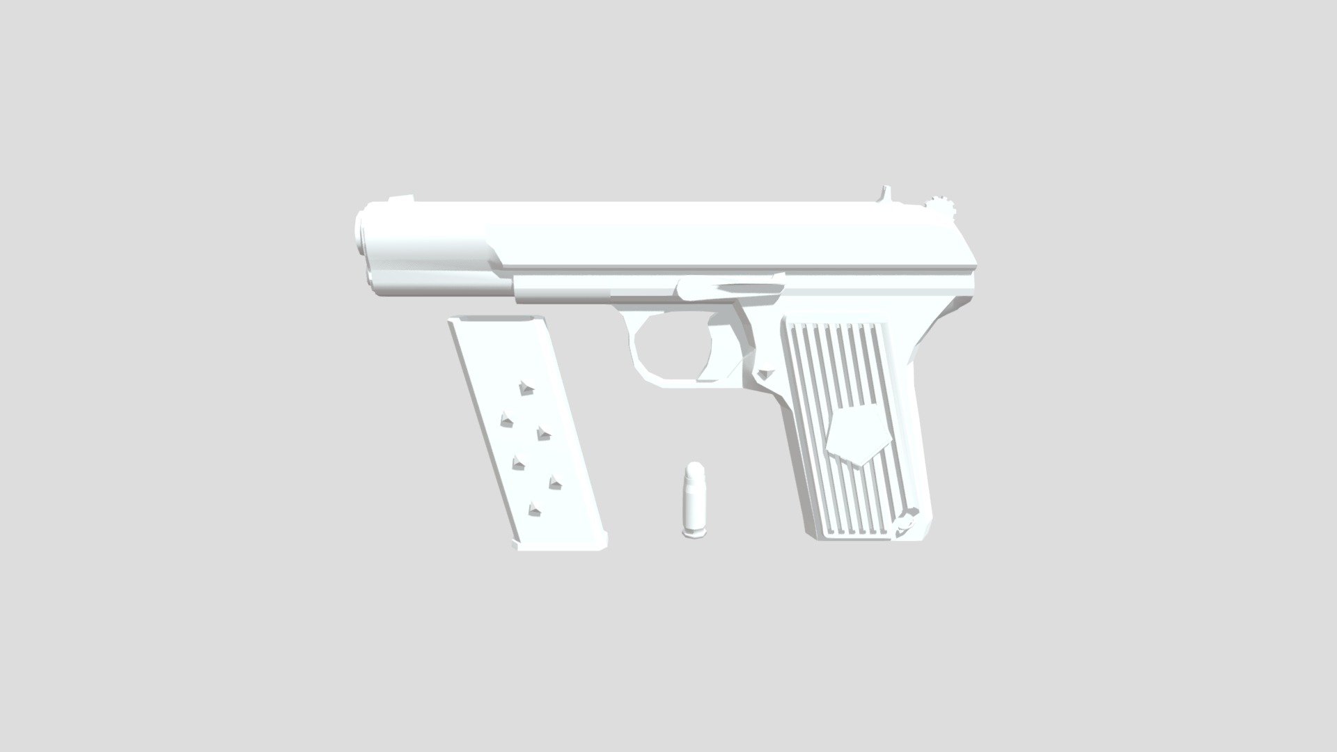 Gun(with Bullet, Magazine) - Download Free 3D model by a109082009 ...