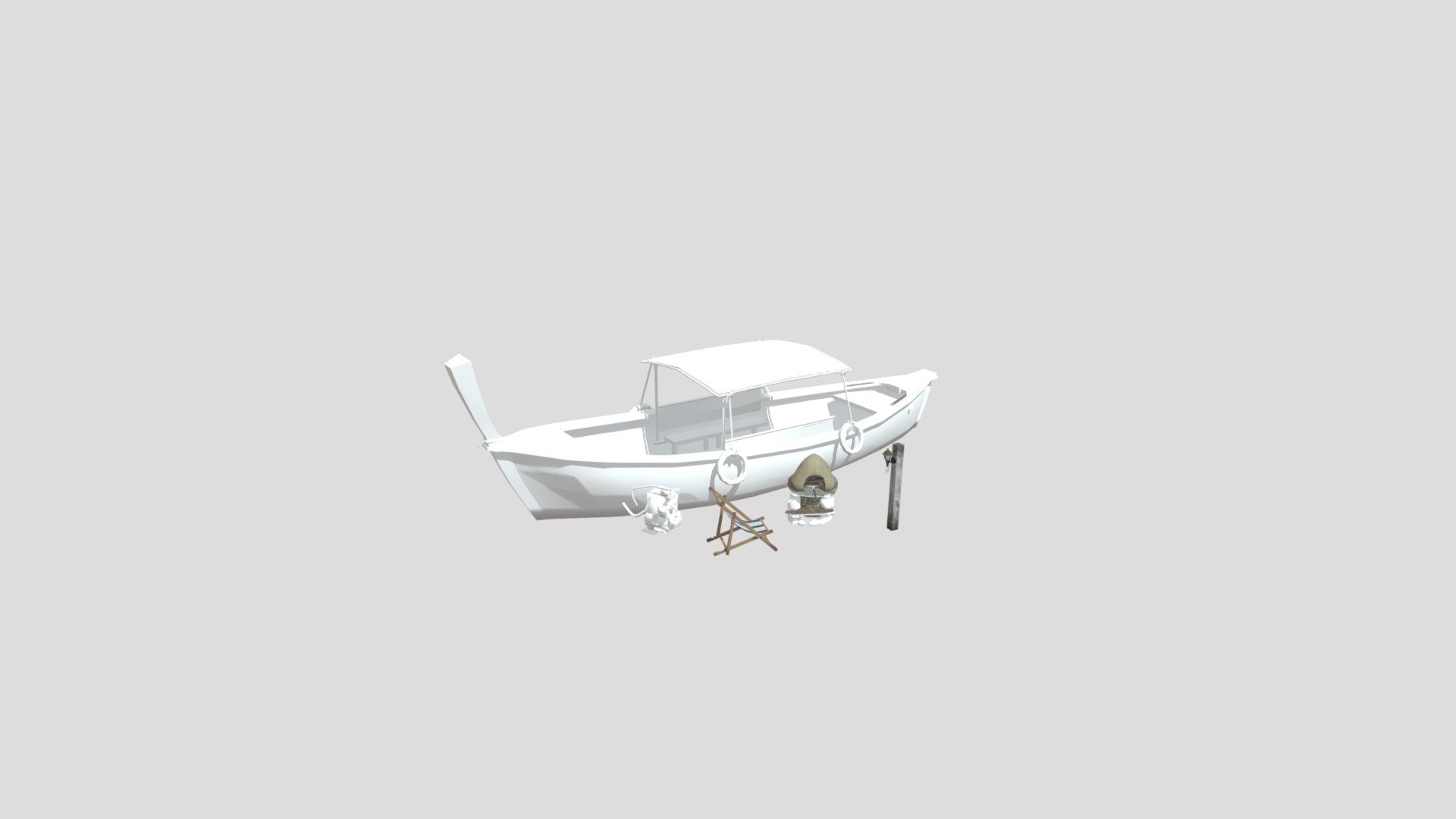 By the ocean - Model 2 More detailed props - 3D model by ...