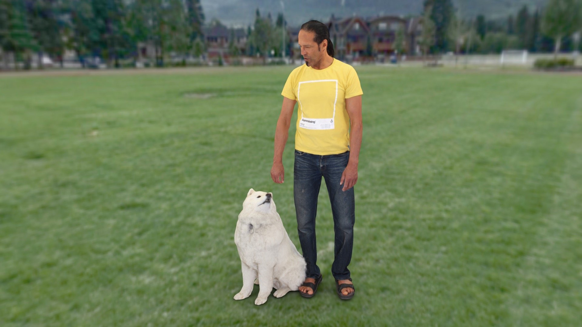 Jeff & Maya the Samoyed - 3D model by GravityB [32fa20a] - Sketchfab