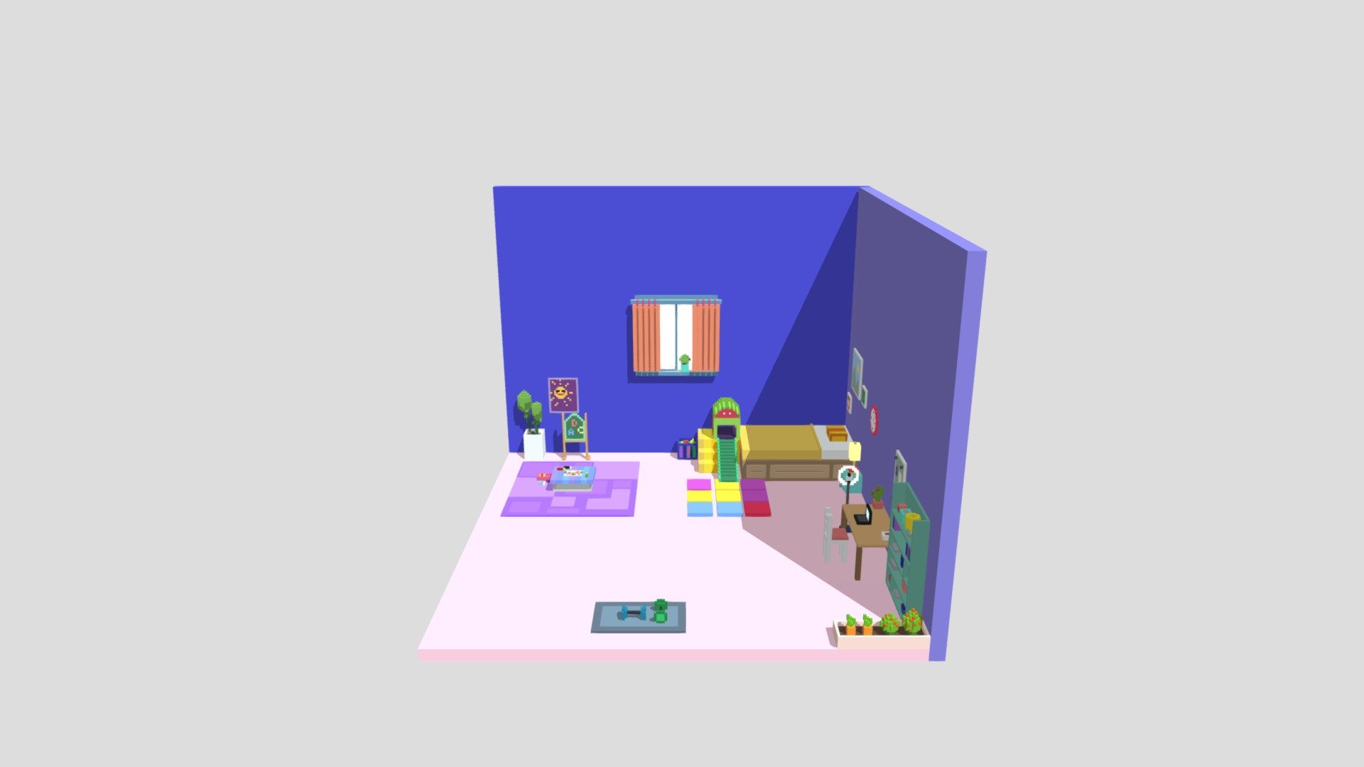 Room_Voxel - 3D model by Dung Nguyen (@nttd1401) [32fc03b] - Sketchfab